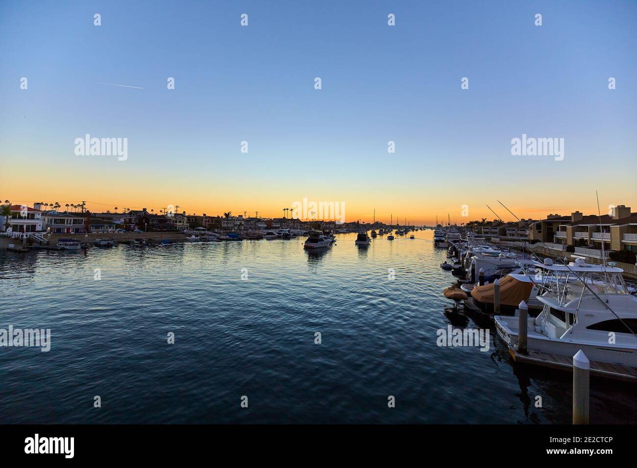 Sunset at Balboa Island Stock Photo - Alamy