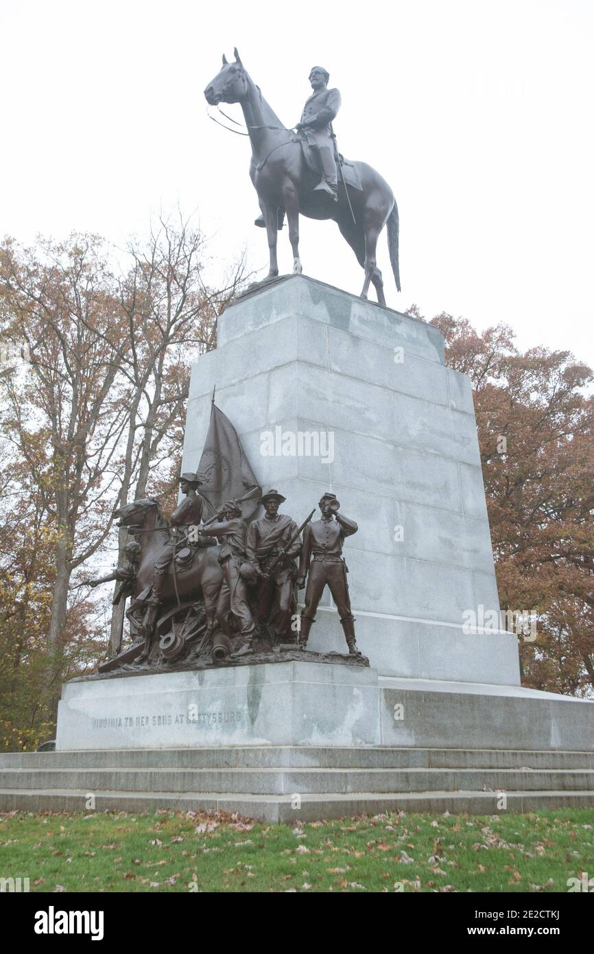 A statue honoring the Virginia fighter who fought under General Lee in ...