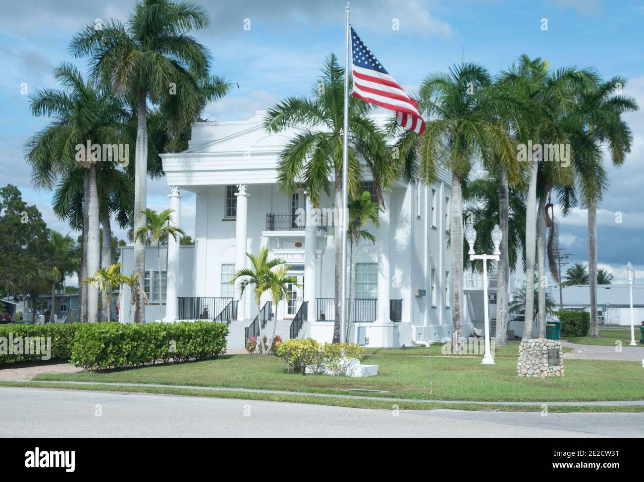 The Old Collier County Courthouse is viewed Everglades City Stock Photo ...
