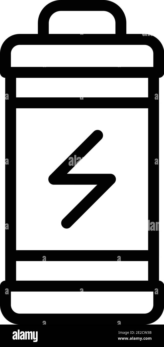 Eco friendly battery icon. Outline eco friendly battery vector icon for ...