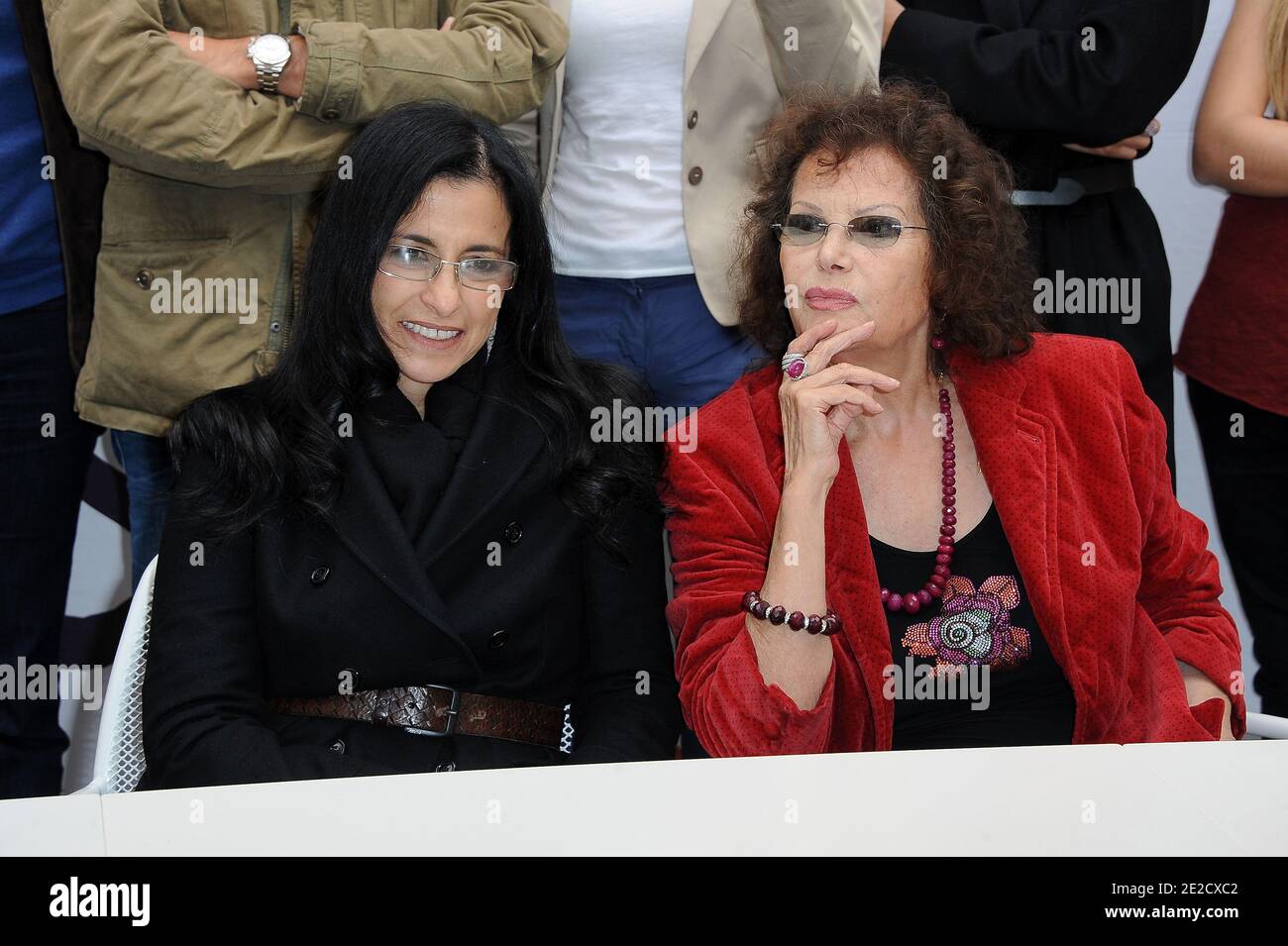 Deborah and Claudia Cardinale pose during the press conference prior to ...