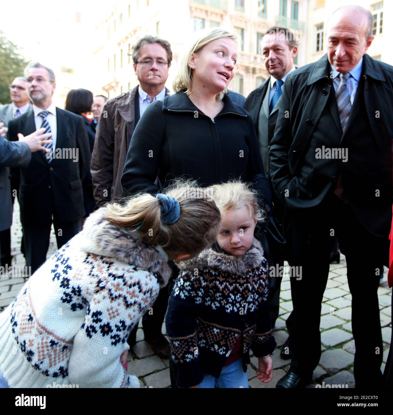 Senator-mayor of Lyon Gerard Collom and his Wife Caroline and their ...