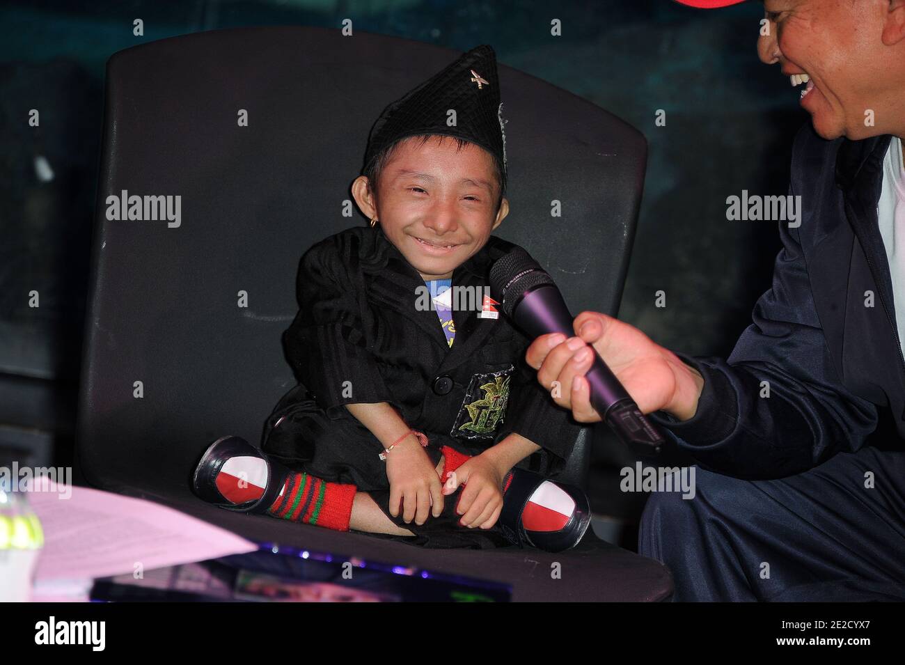 Khagendra Thapa Magar, the smallest man in the world attending a press ...