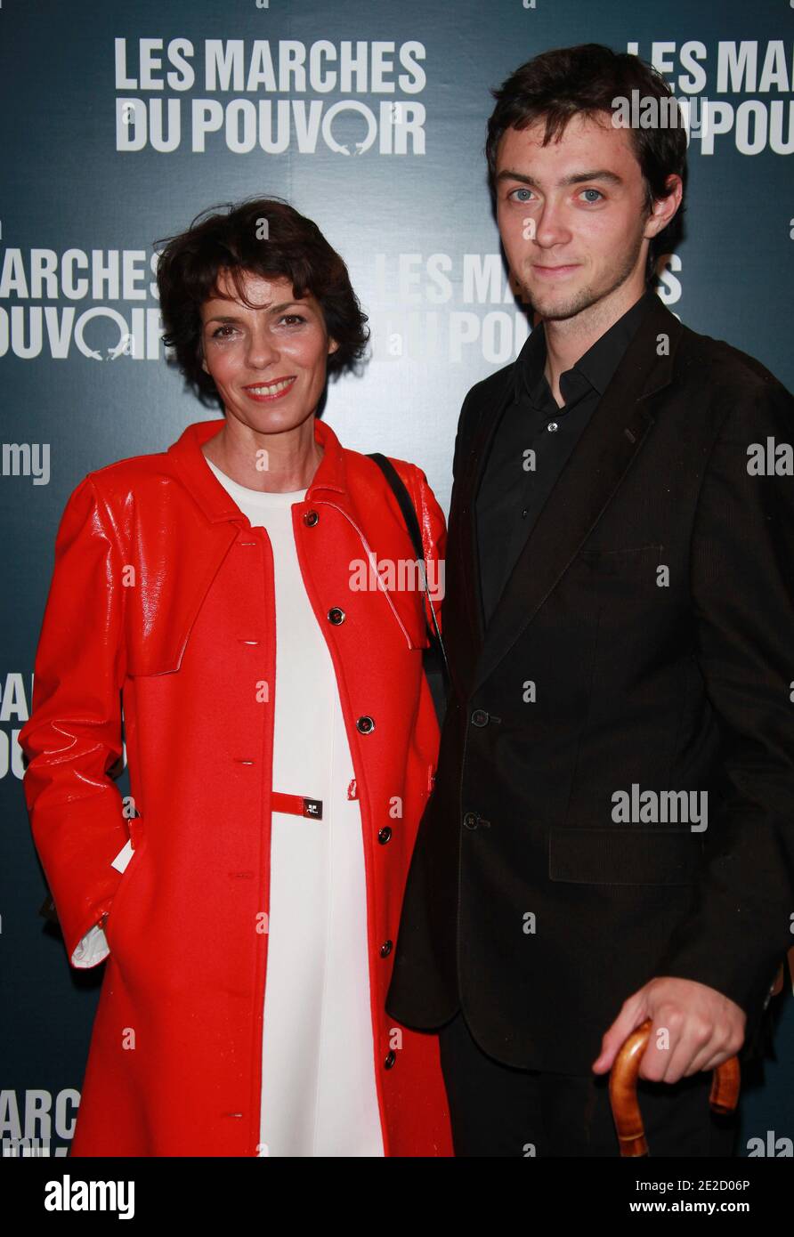 Elisabeth Bourgine and Jules attending the French premiere of 'The Ides ...