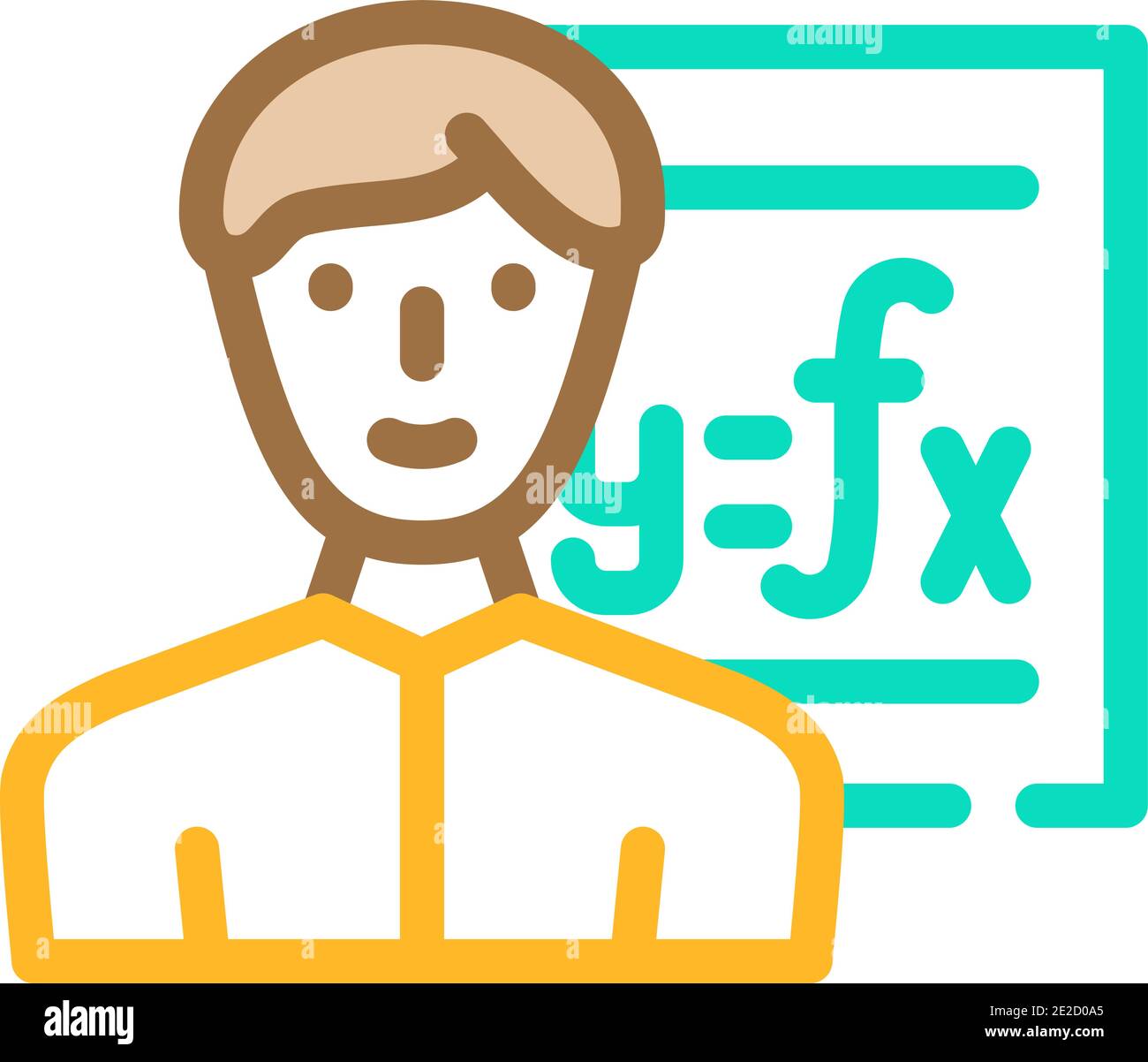 mathematician engineer worker color icon vector illustration Stock ...