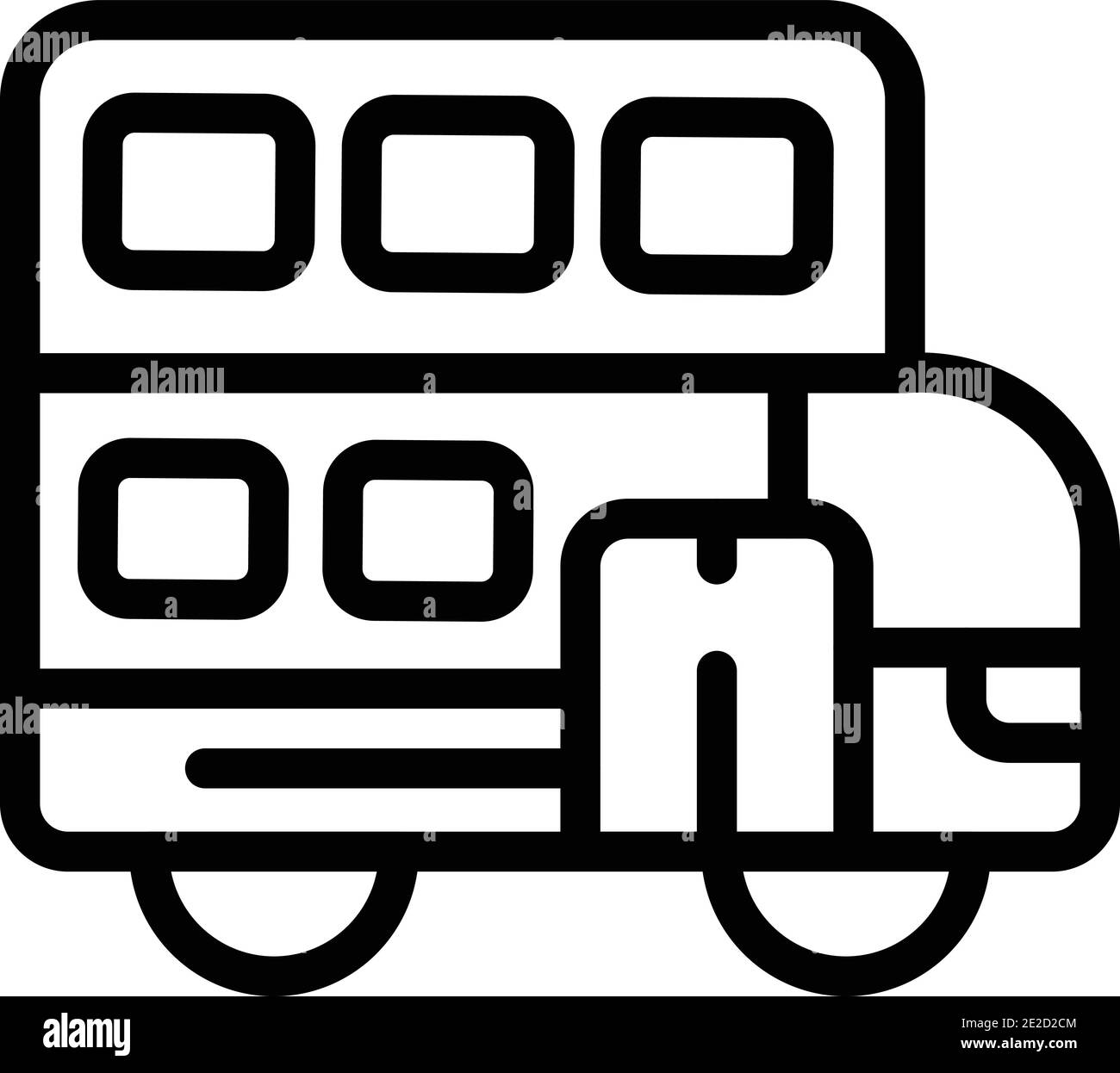 City bus icon. Outline city bus vector icon for web design isolated on ...