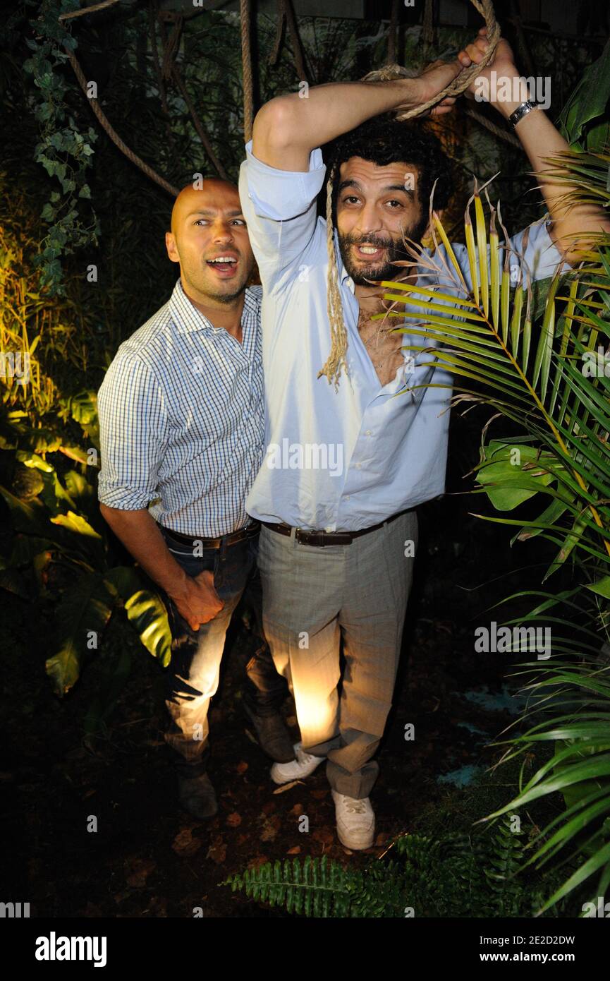 Eric Judor, Ramzy Bedia attending the Banane Infernale drink launch ...