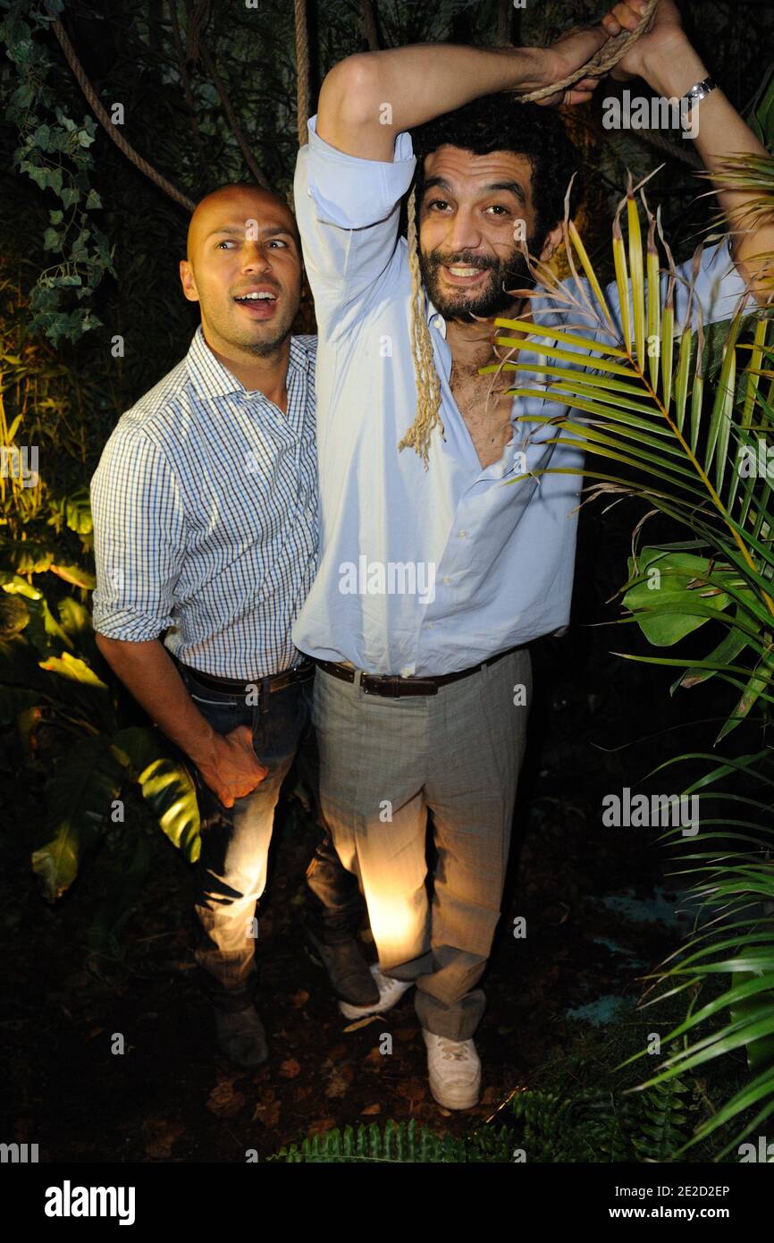 Eric Judor, Ramzy Bedia attending the Banane Infernale drink launch ...