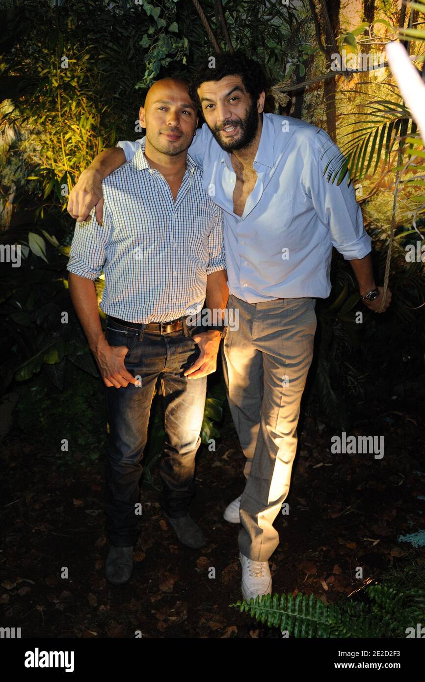 Eric Judor, Ramzy Bedia attending the Banane Infernale drink launch ...
