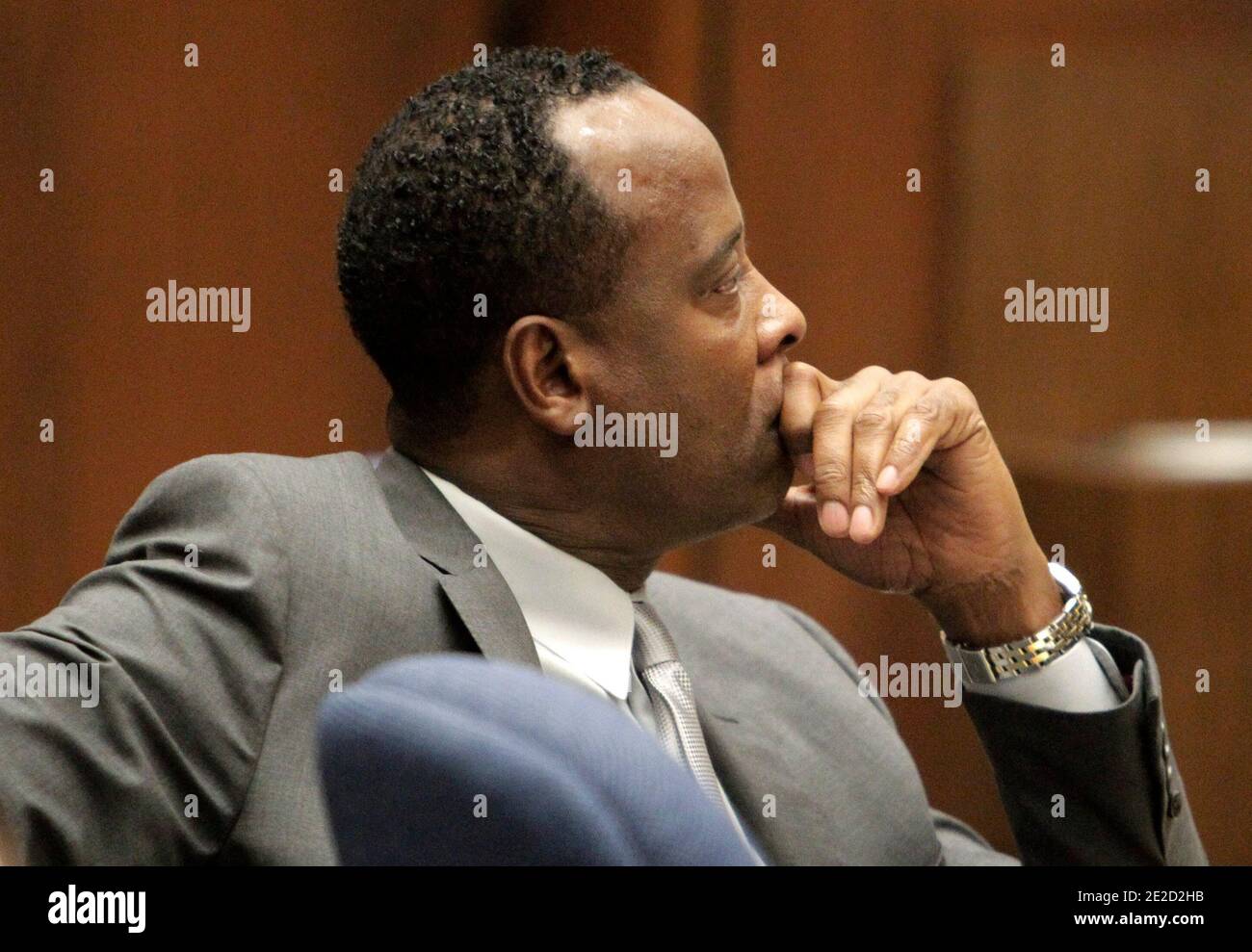 Dr. Conrad Murray looks on during his involuntary manslaughter trial in ...