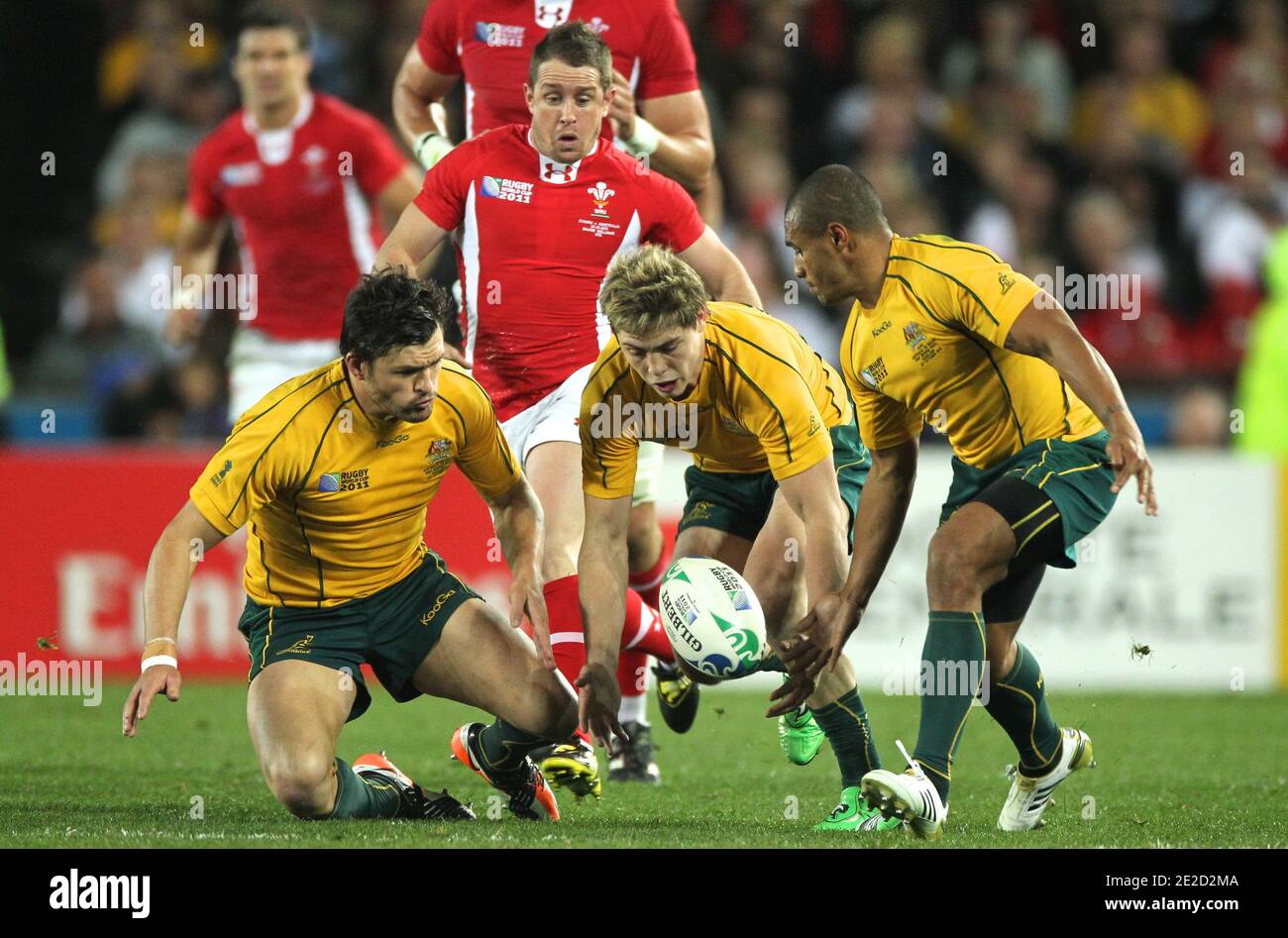 James O'Connor in action as Australia defeats Wales 21 to 18 during the ...