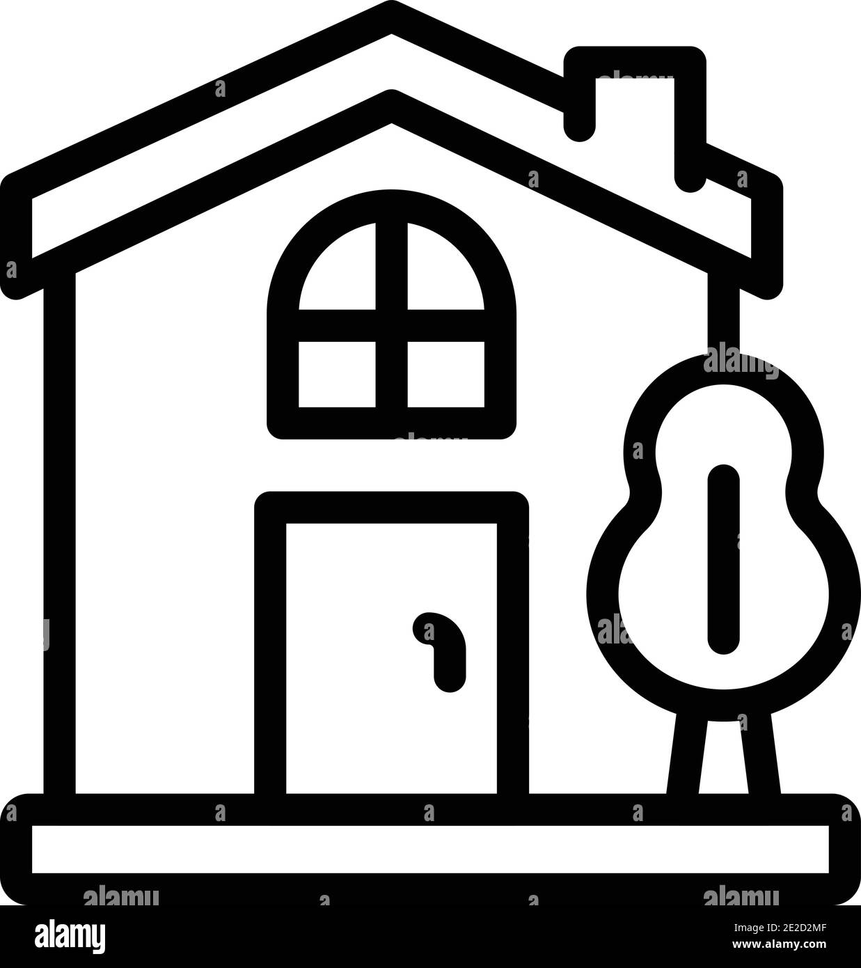 Town house icon. Outline town house vector icon for web design isolated ...