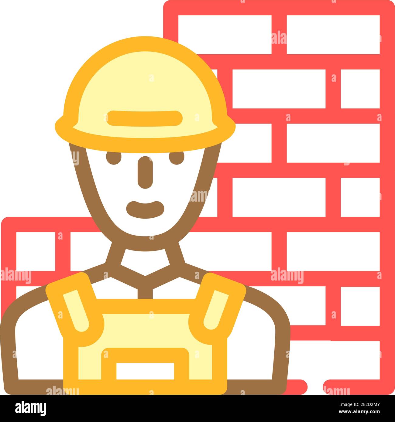 builder worker color icon vector illustration Stock Vector Image & Art ...