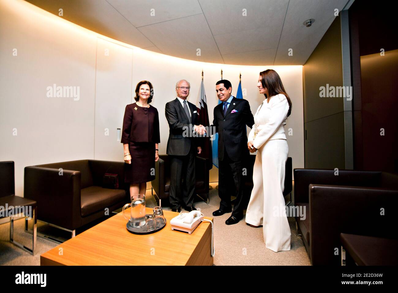 Swedish King Carl Gustav and Queen Silvia along with Secretary-General ...