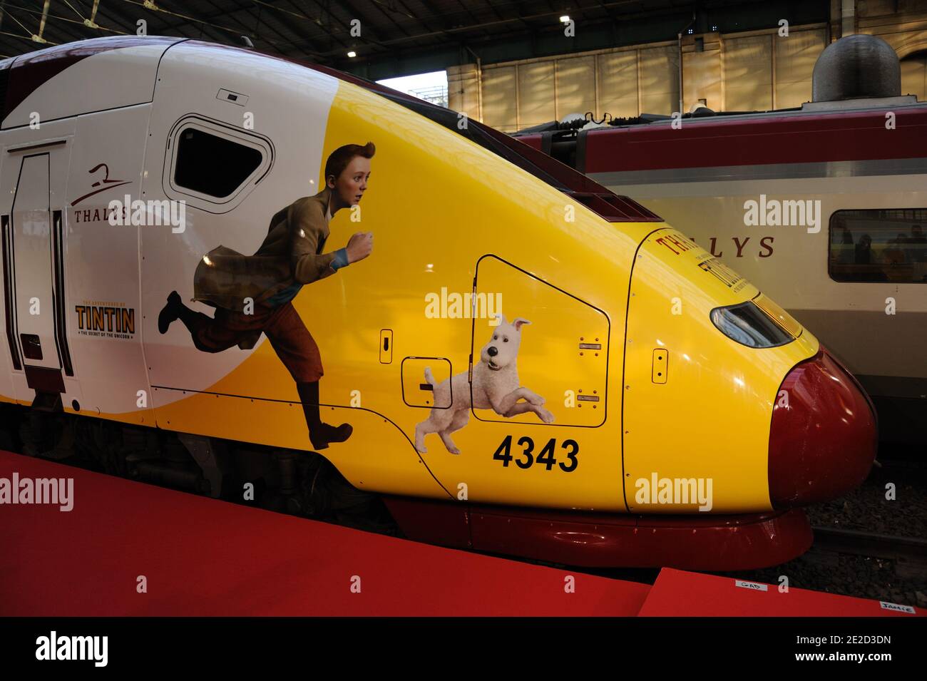'TGV Thalys Tintin' inauguration at Gare du Nord on October 22, 2011 in ...
