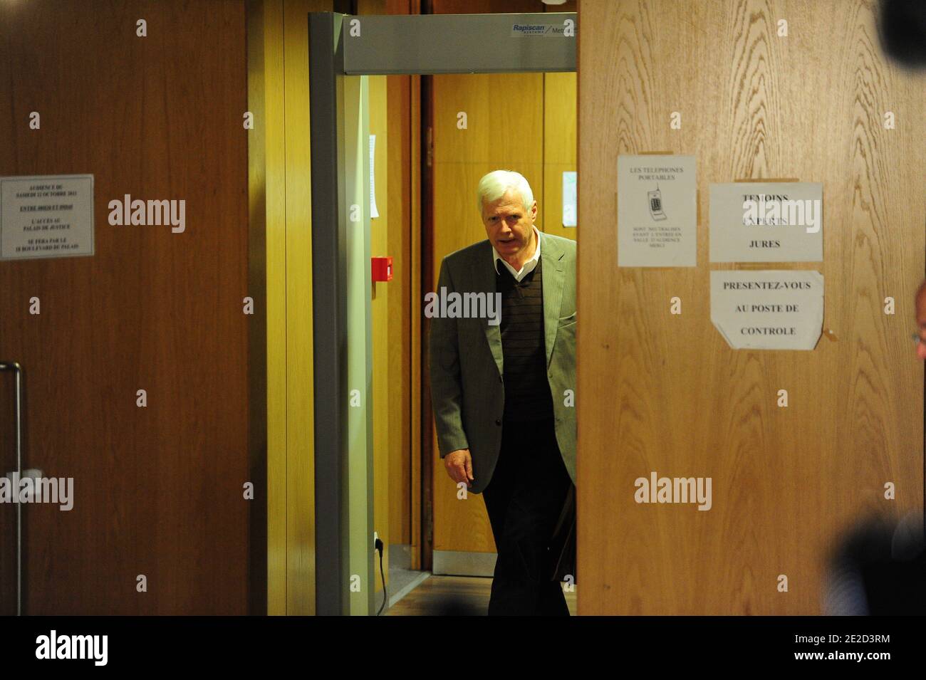 Frenchman Andre Bamberski answers the media as he leaves the Palais de ...