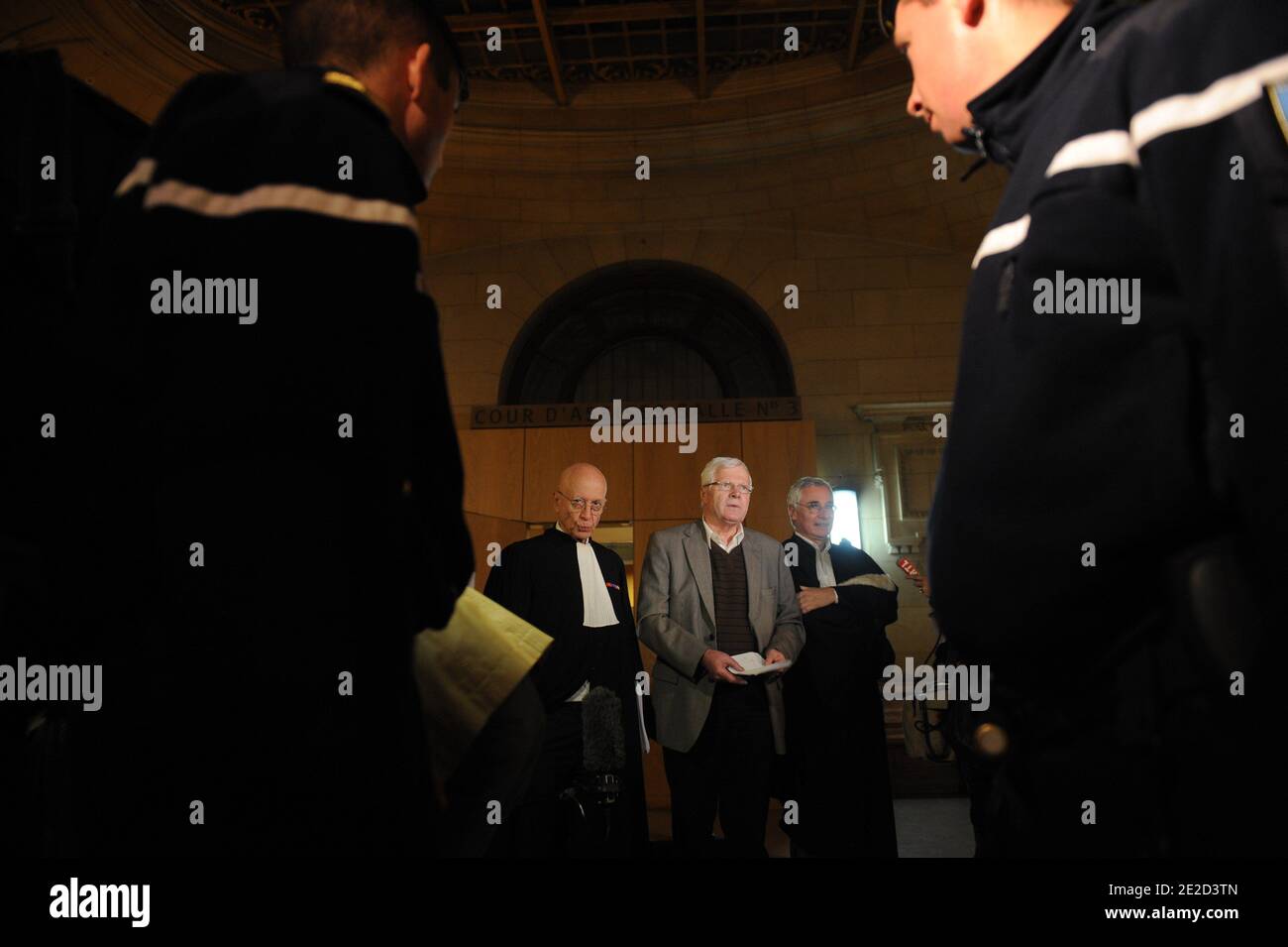 Frenchman Andre Bamberski answers the media as he leaves the Palais de ...