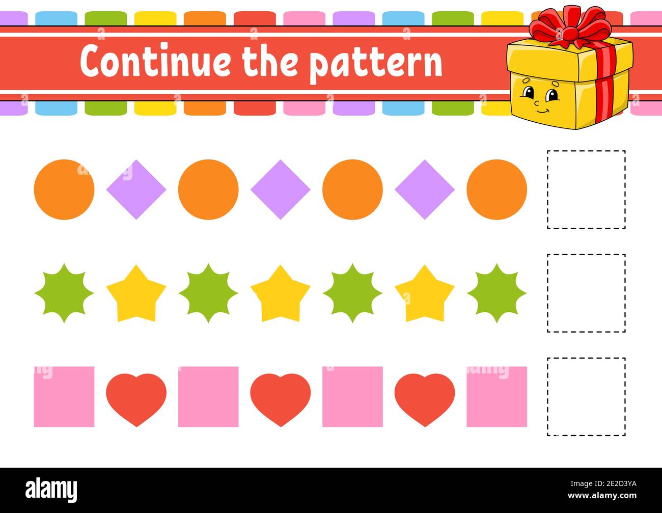 Continue the pattern. Education developing worksheet. Game for kids ...