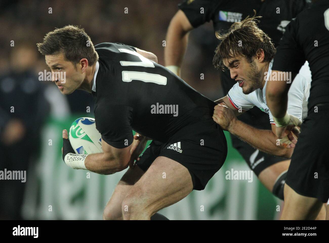 Cory Jane in action as New Zealand All-Blacks defeats France 8-7 during ...