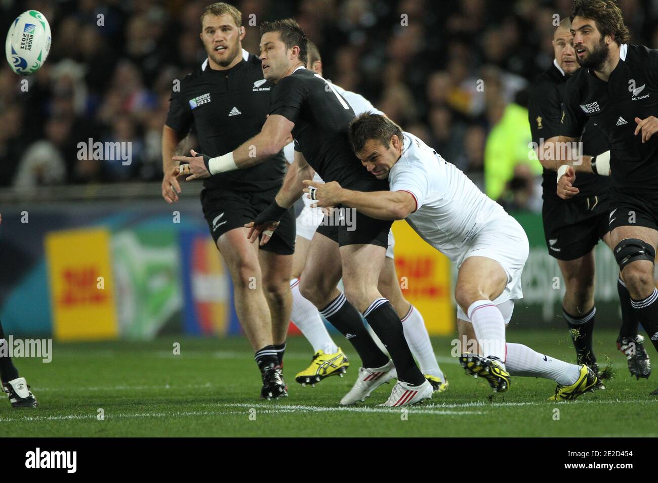 New Zealand All-Blacks defeats France 8-7 during the Final of the 2011 ...