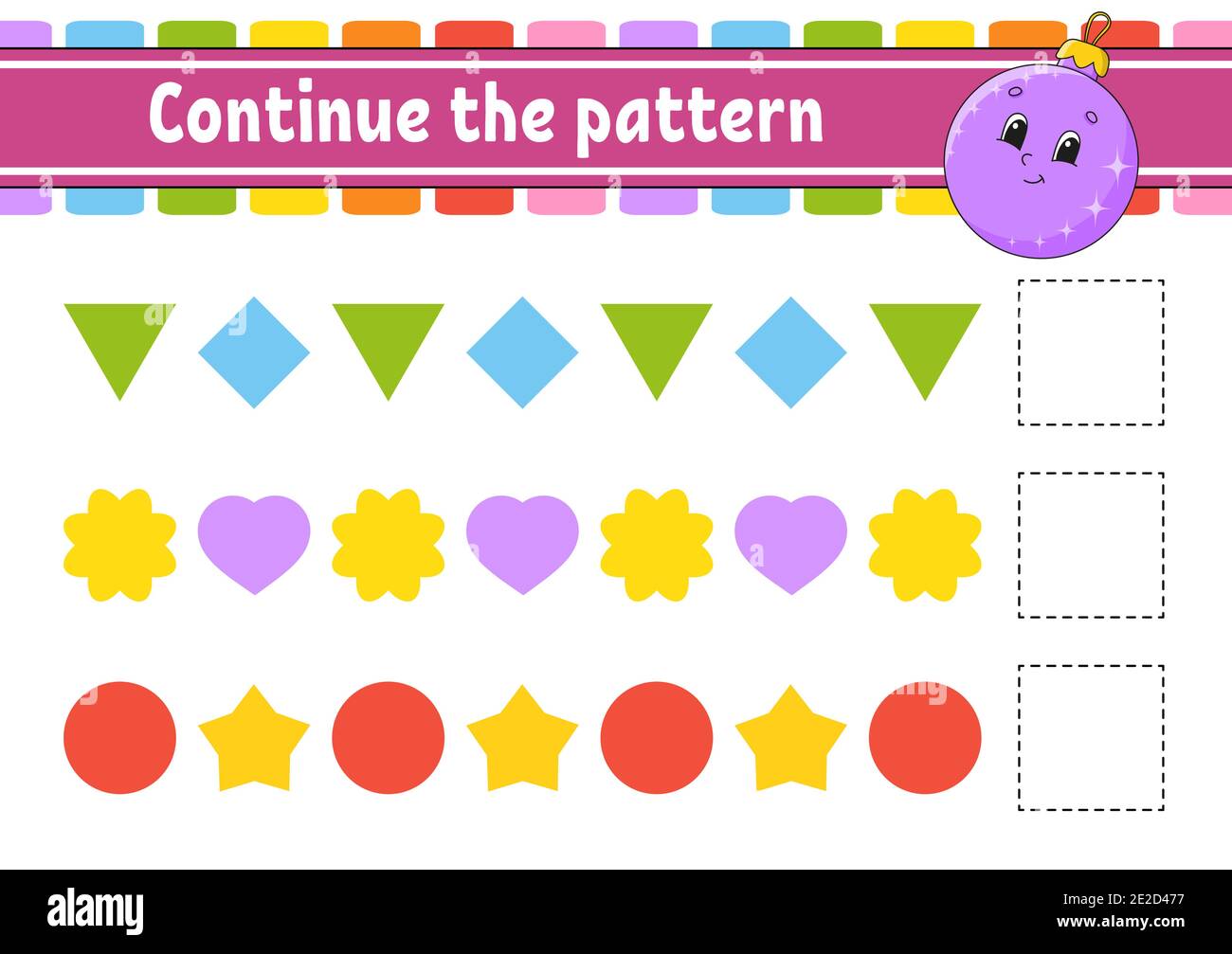 Continue the pattern. Education developing worksheet. Game for kids ...