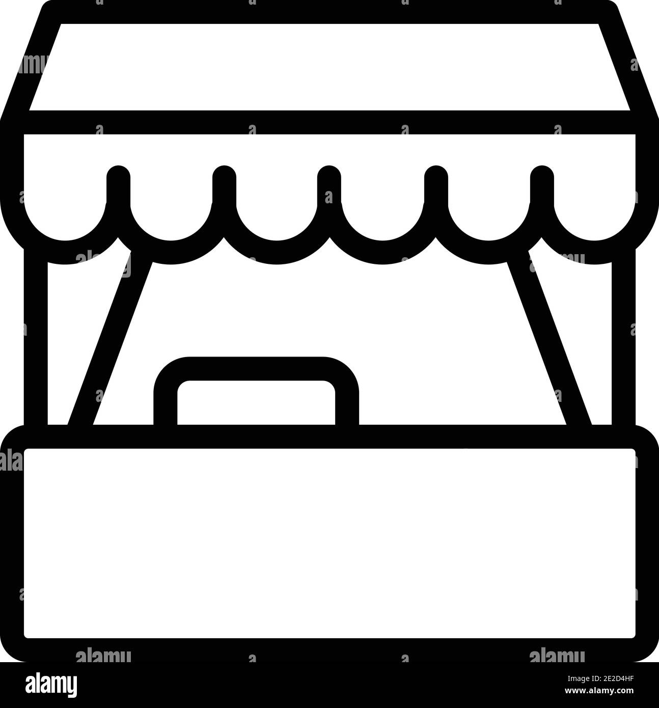 City stall icon. Outline city stall vector icon for web design isolated ...
