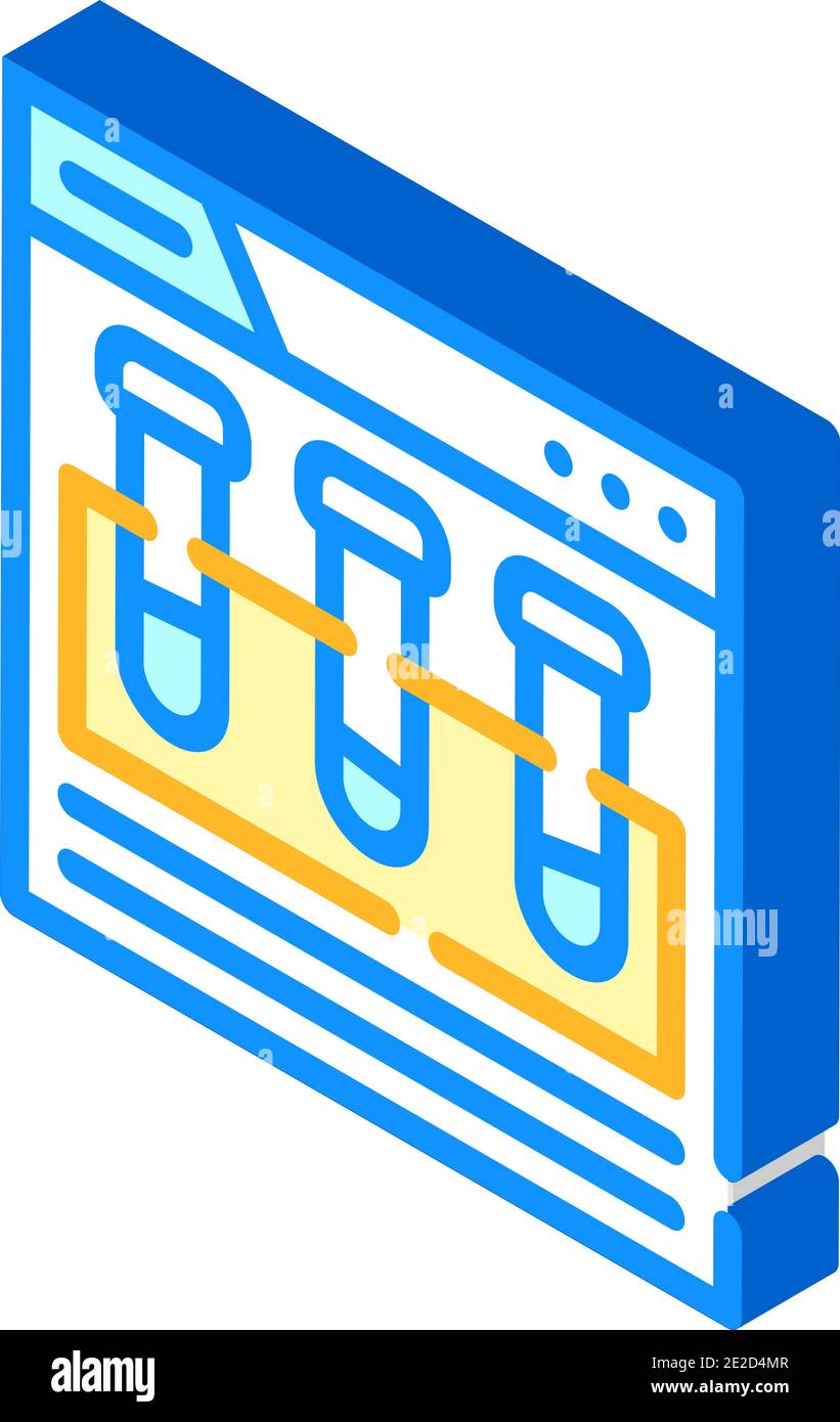 laboratory test online experiment isometric icon vector illustration ...