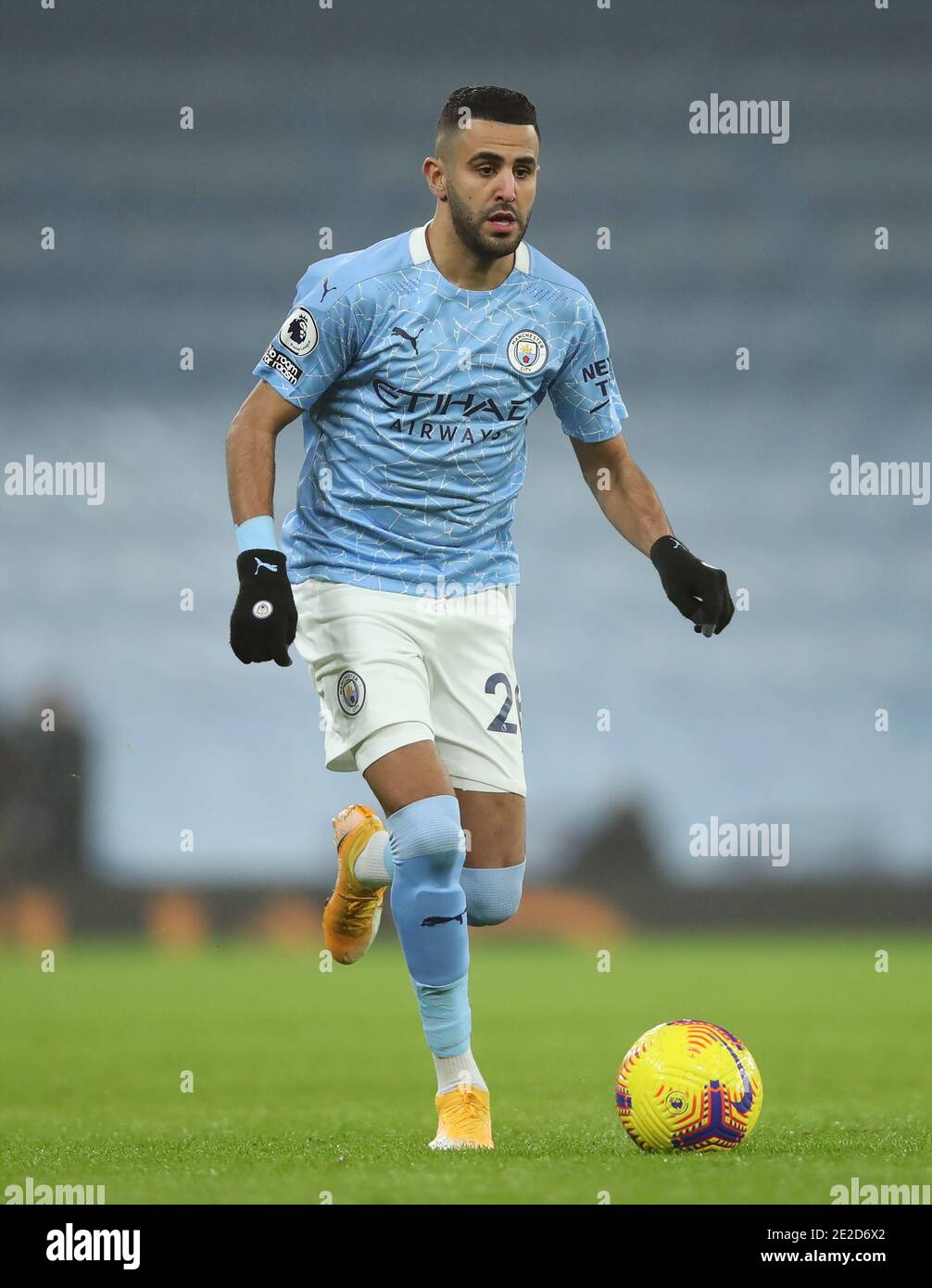 Manchester City's Riyad Mahrez during the Premier League match at ...