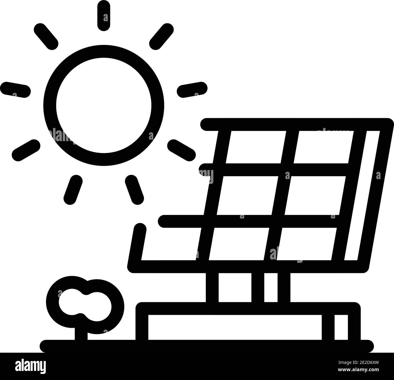 Solar panel energy icon. Outline solar panel energy vector icon for web ...