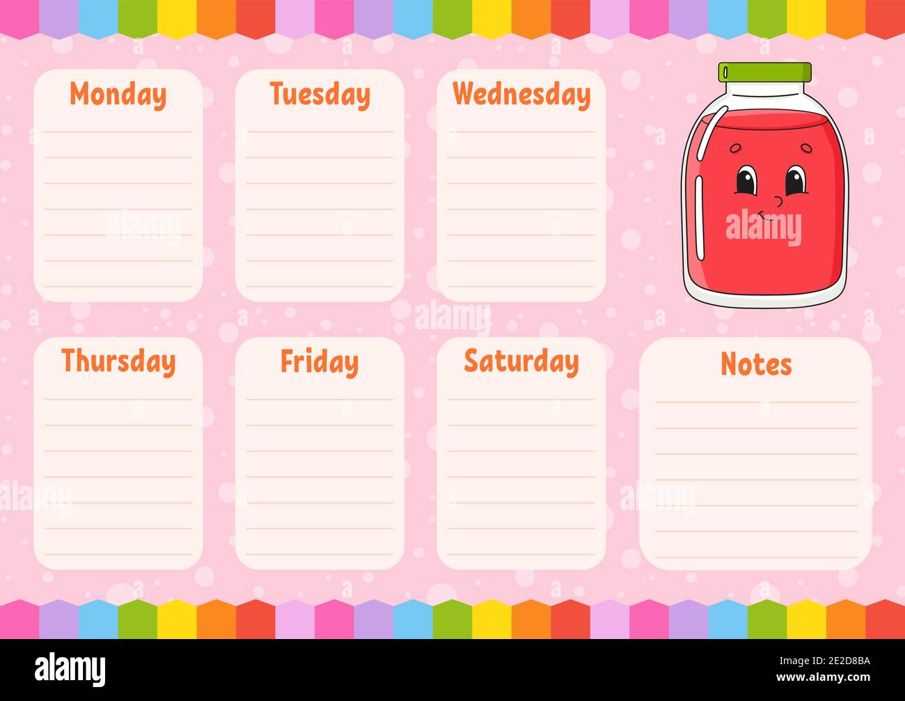 School schedule. Timetable for schoolboys. Empty template. Weekly ...