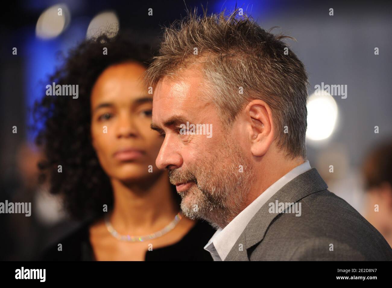 Luc Besson and wife Virginie Besson-Silla arriving for the screening of ...