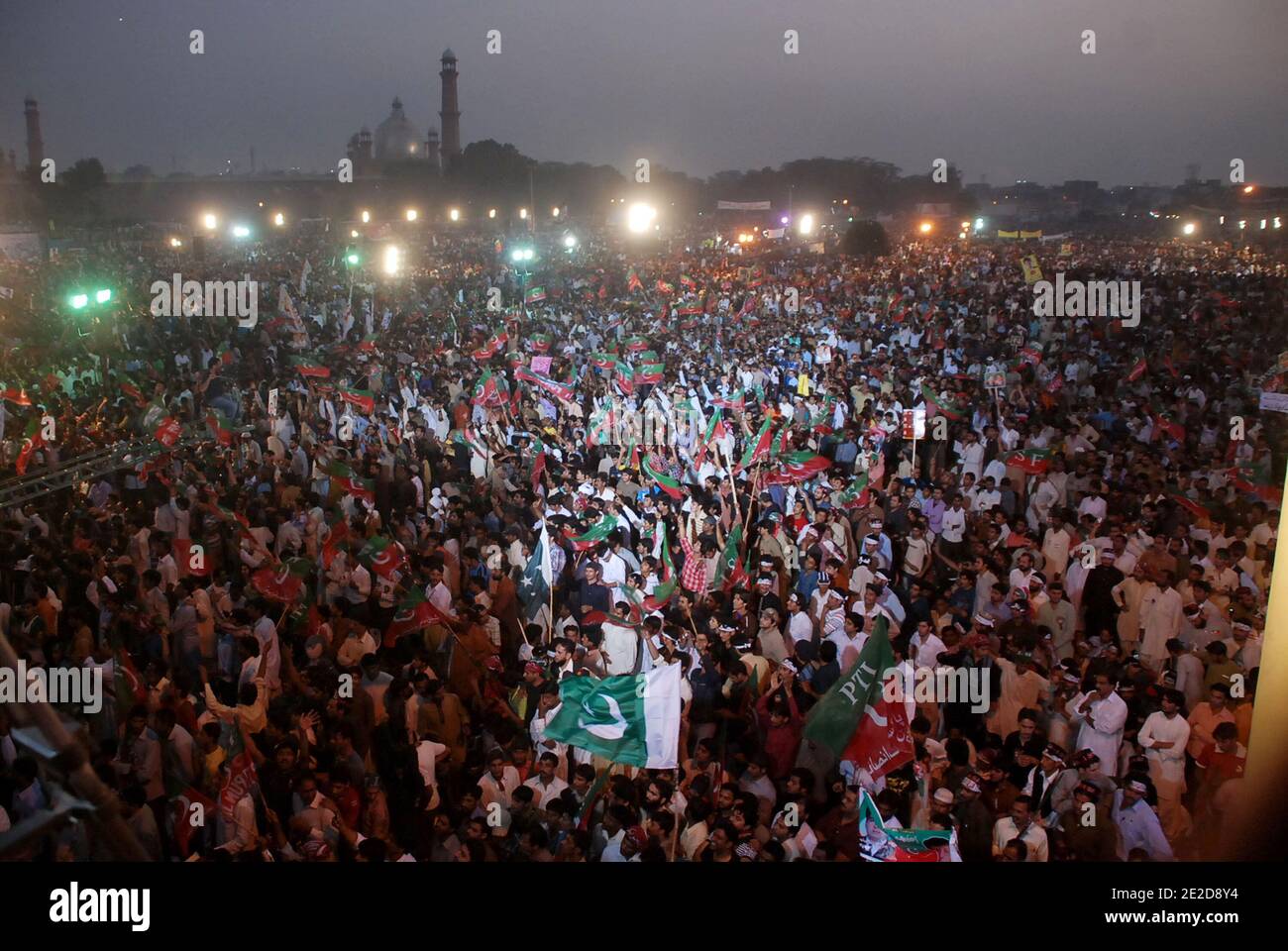 Supporters of Pakistani politician and former cricketer Imran Khan ...