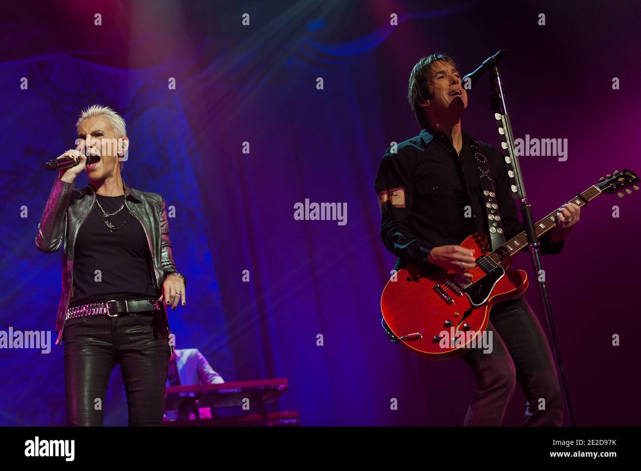 Roxette performs at l'Arena de Geneve, Switzerland, on October 30, 2011 ...