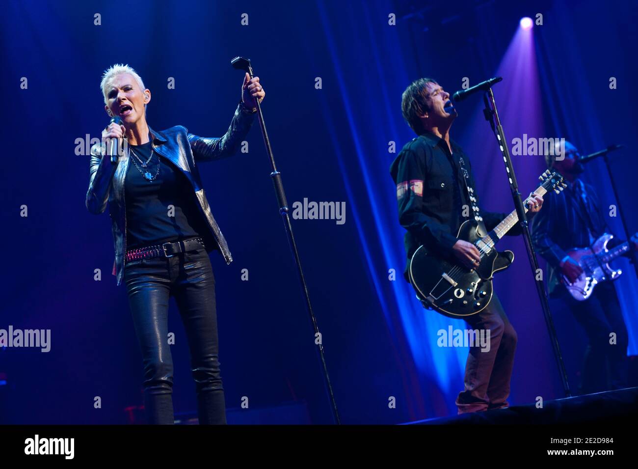 Roxette performs at l'Arena de Geneve, Switzerland, on October 30, 2011 ...