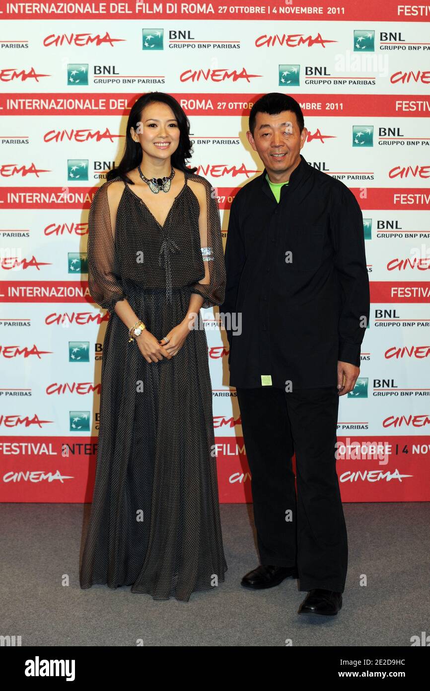 Ziyi Zhang and Changwei Gu attend the 'Love For Life' photocall for the 6th International Rome ...