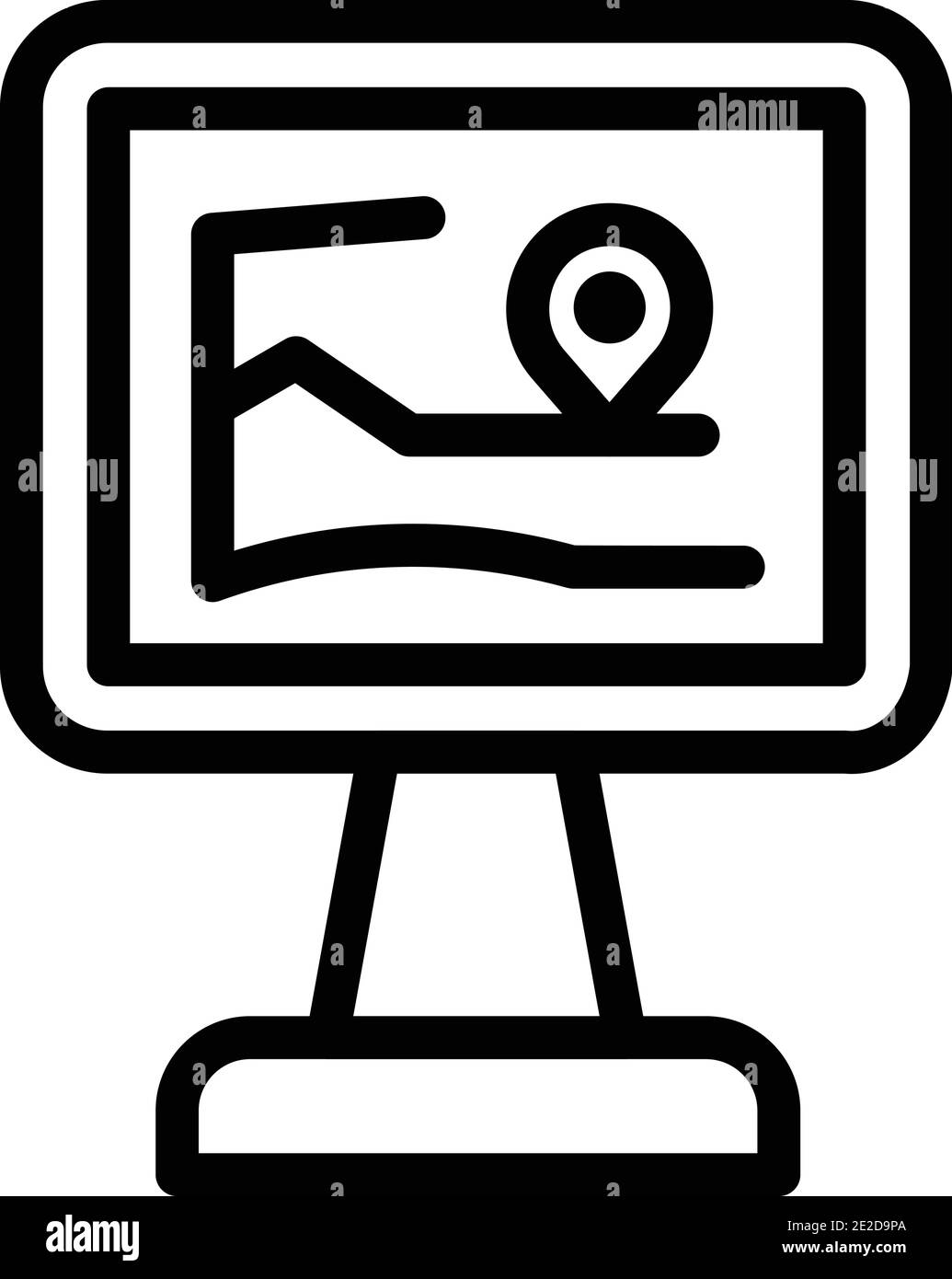 City map point icon. Outline city map point vector icon for web design ...