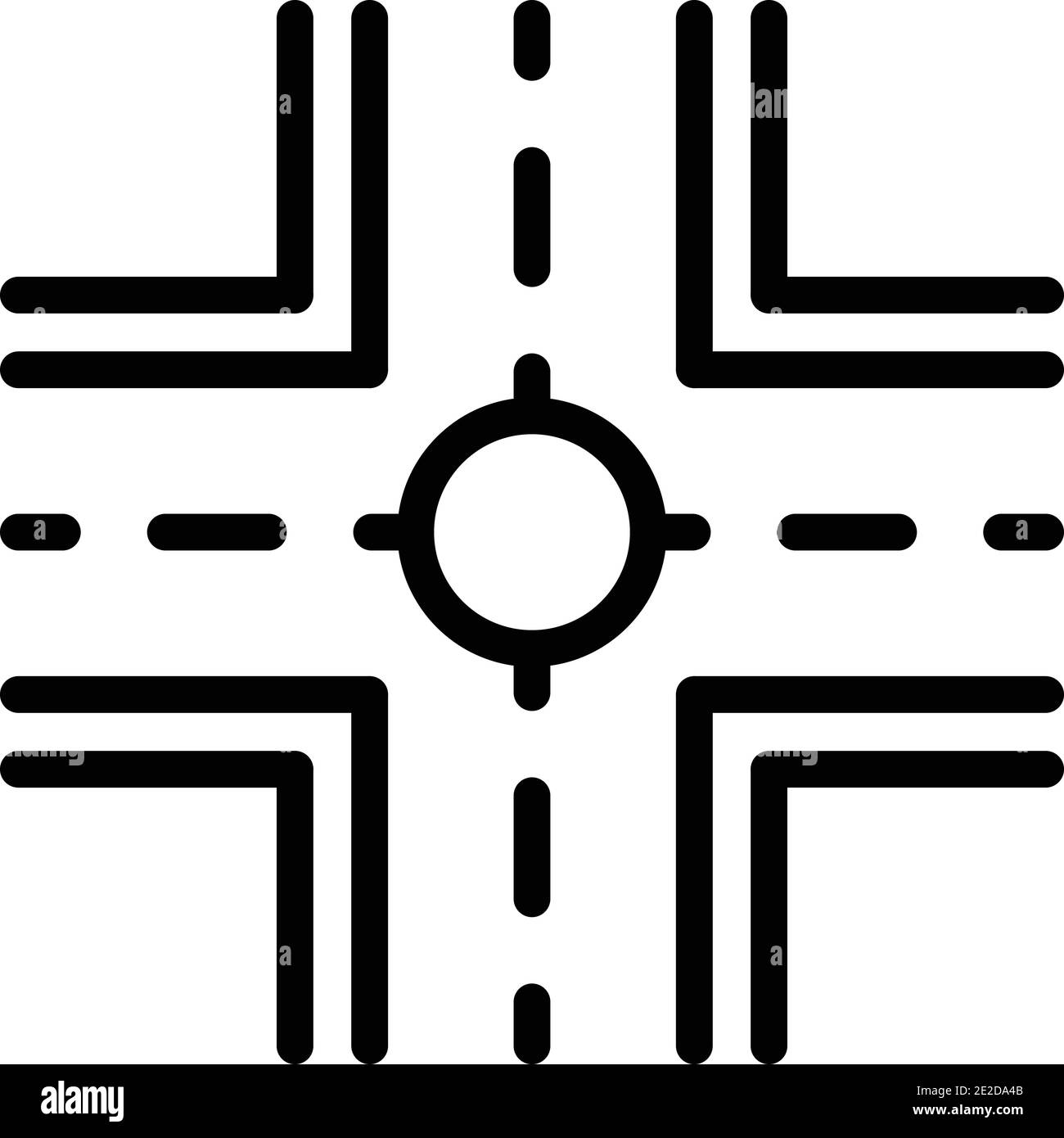 City crossroad icon. Outline city crossroad vector icon for web design ...