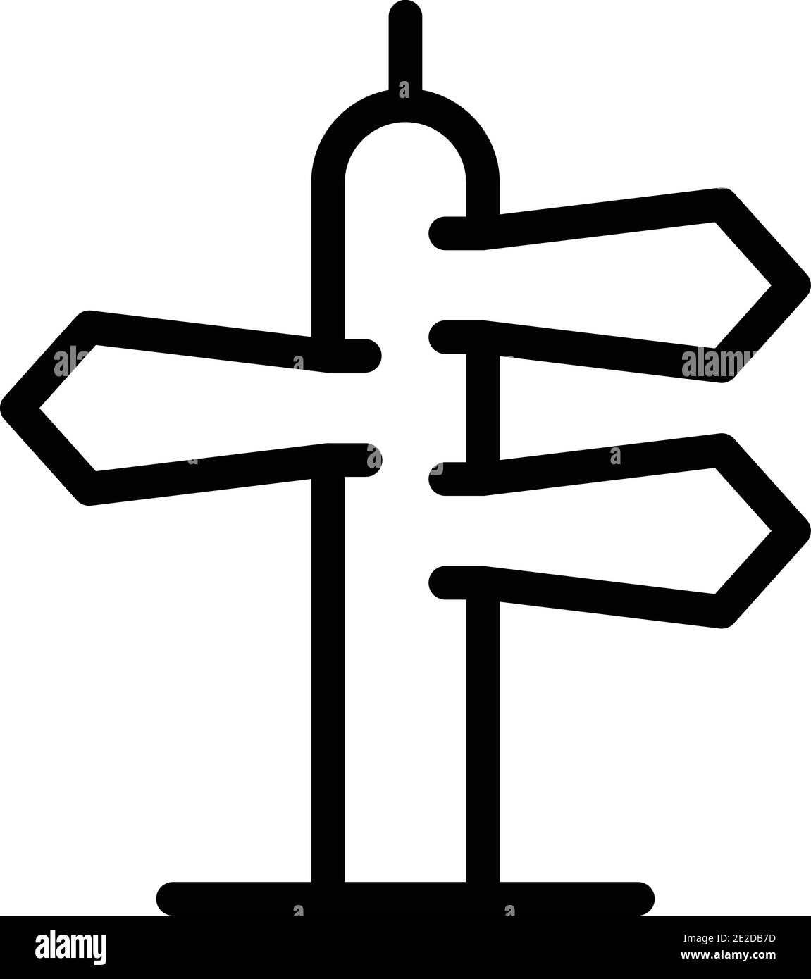 City direction indicator icon. Outline city direction indicator vector ...