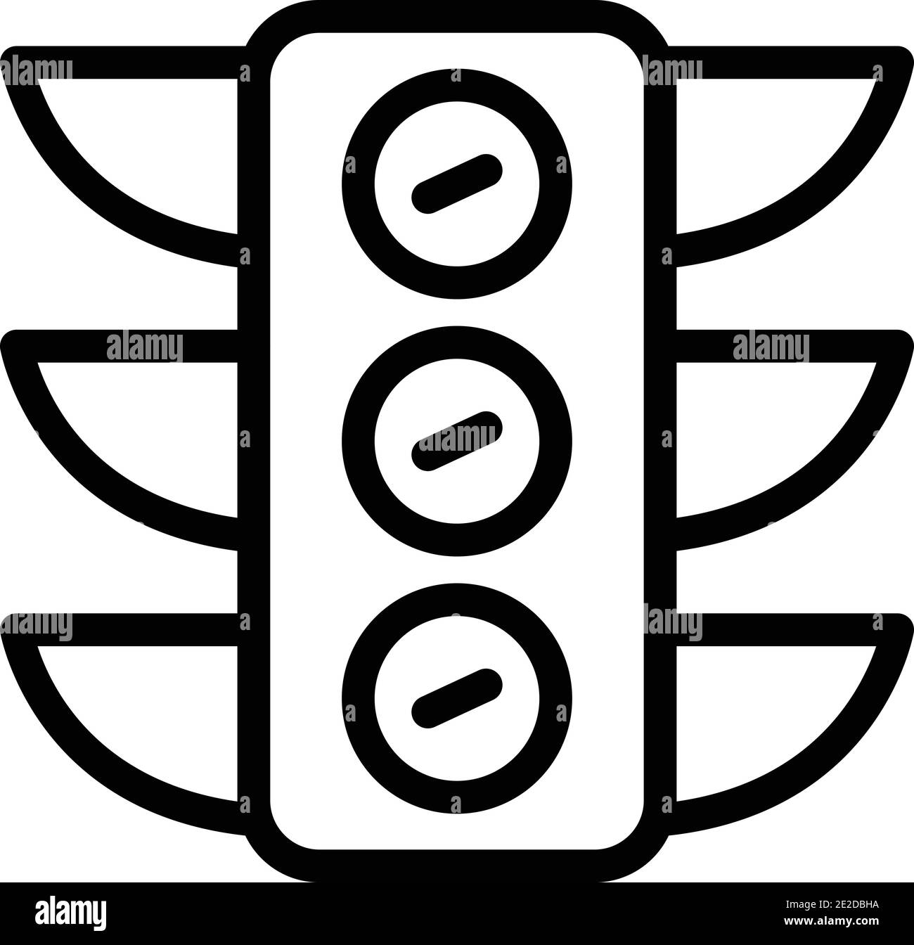 Traffic lights icon. Outline traffic lights vector icon for web design ...