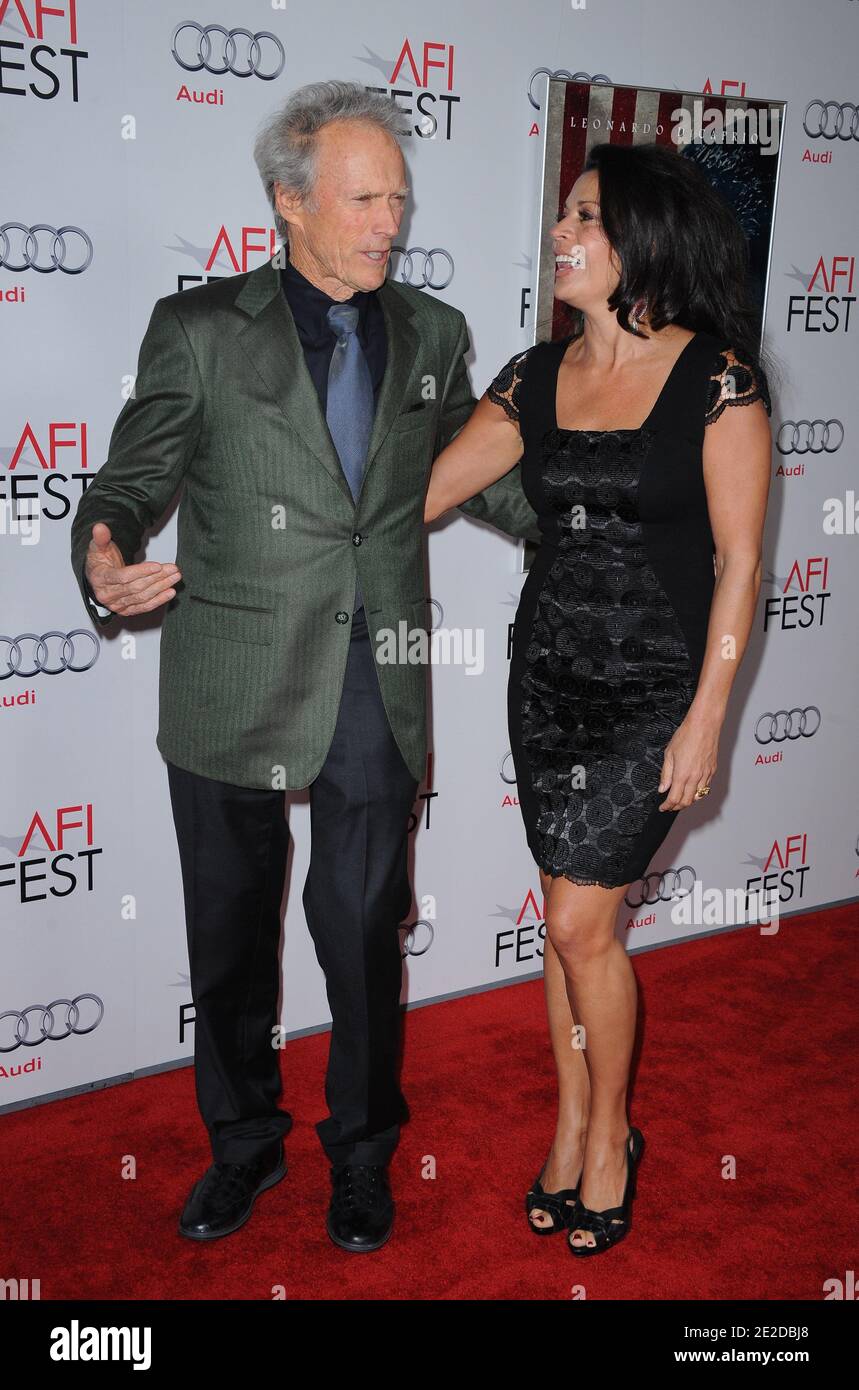 Clint Eastwood and Dina Eastwood arrive at the 'J. Edgar' opening night ...