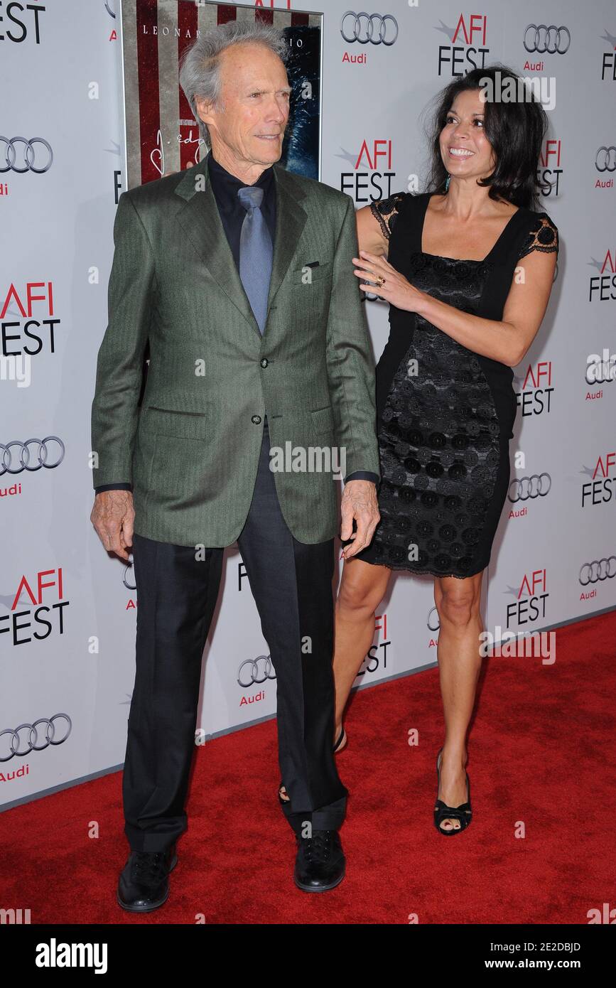 Clint Eastwood and Dina Eastwood arrive at the 'J. Edgar' opening night ...