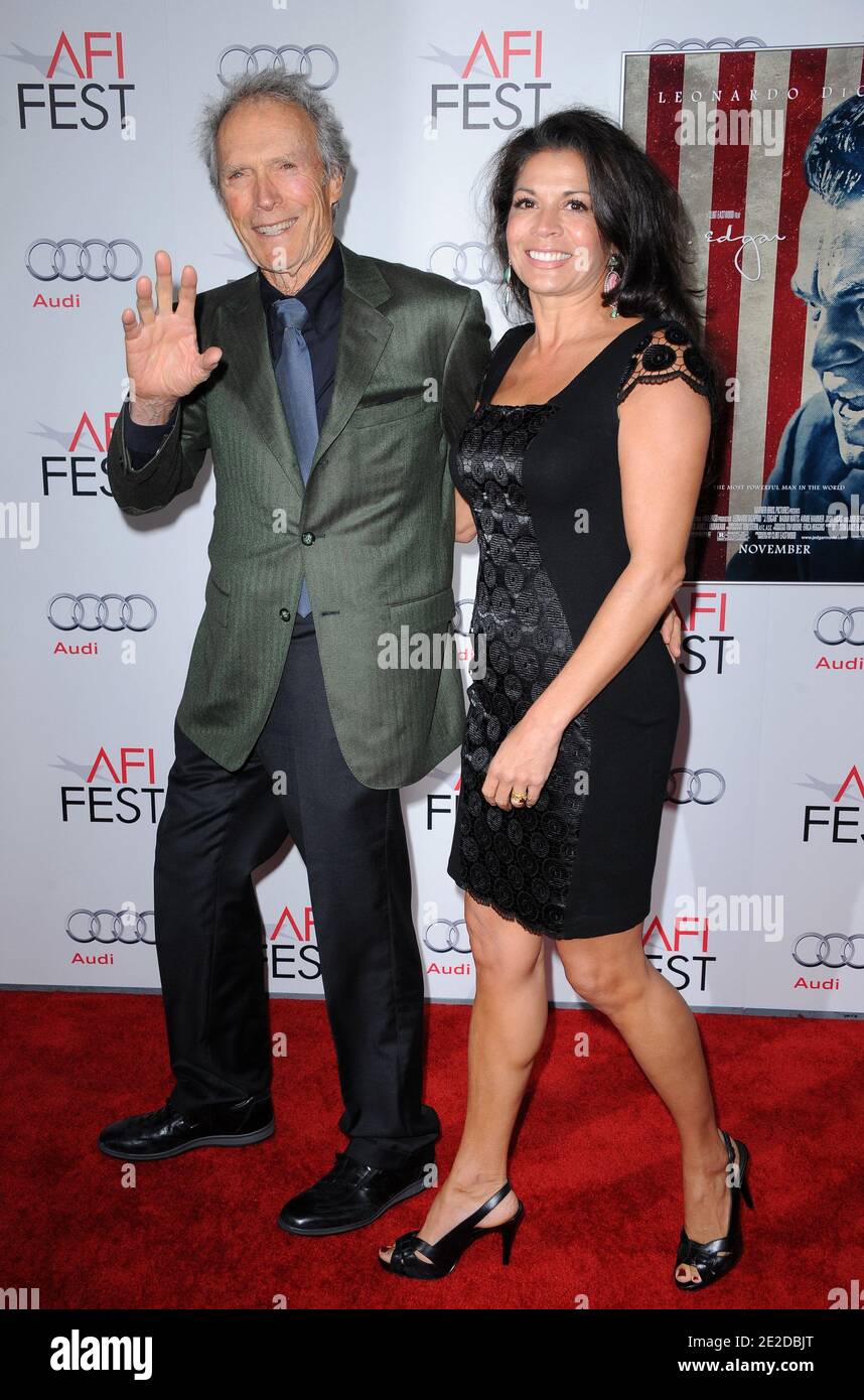 Clint Eastwood and Dina Eastwood arrive at the 'J. Edgar' opening night ...