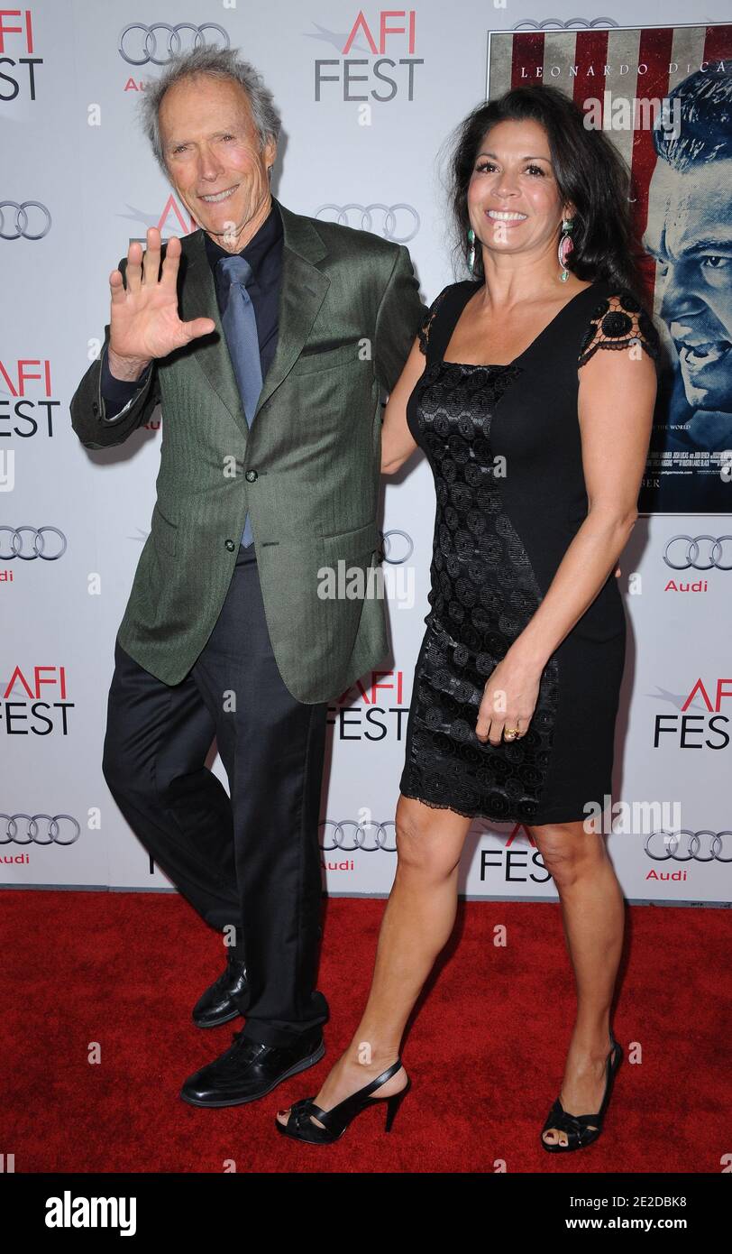 Clint Eastwood and Dina Eastwood arrive at the 'J. Edgar' opening night ...