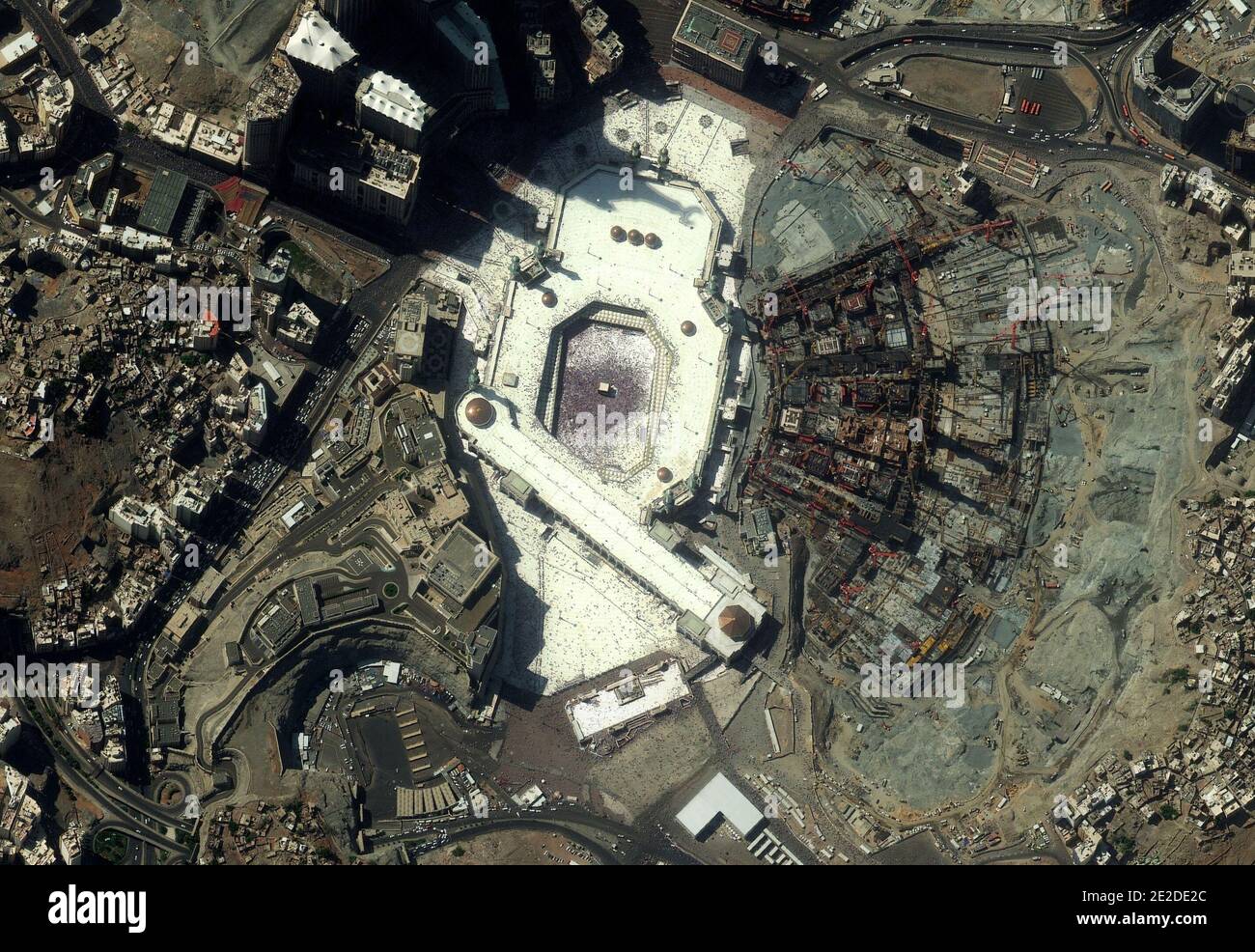 Satellite image of Mecca, birthplace of prophet Muhammad and a site of ...