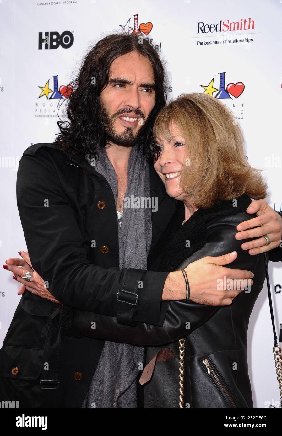 Russell Brand with mother Barbara Elizabeth arrive at the 'A Day Of ...