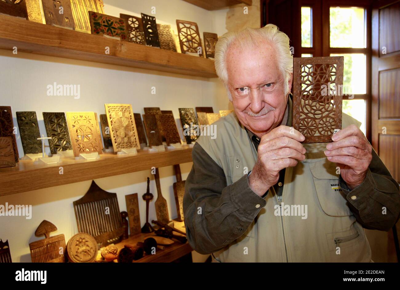 EXCLUSIVE - Pierre Bellemare and his wife Roselyne posing at their home ...