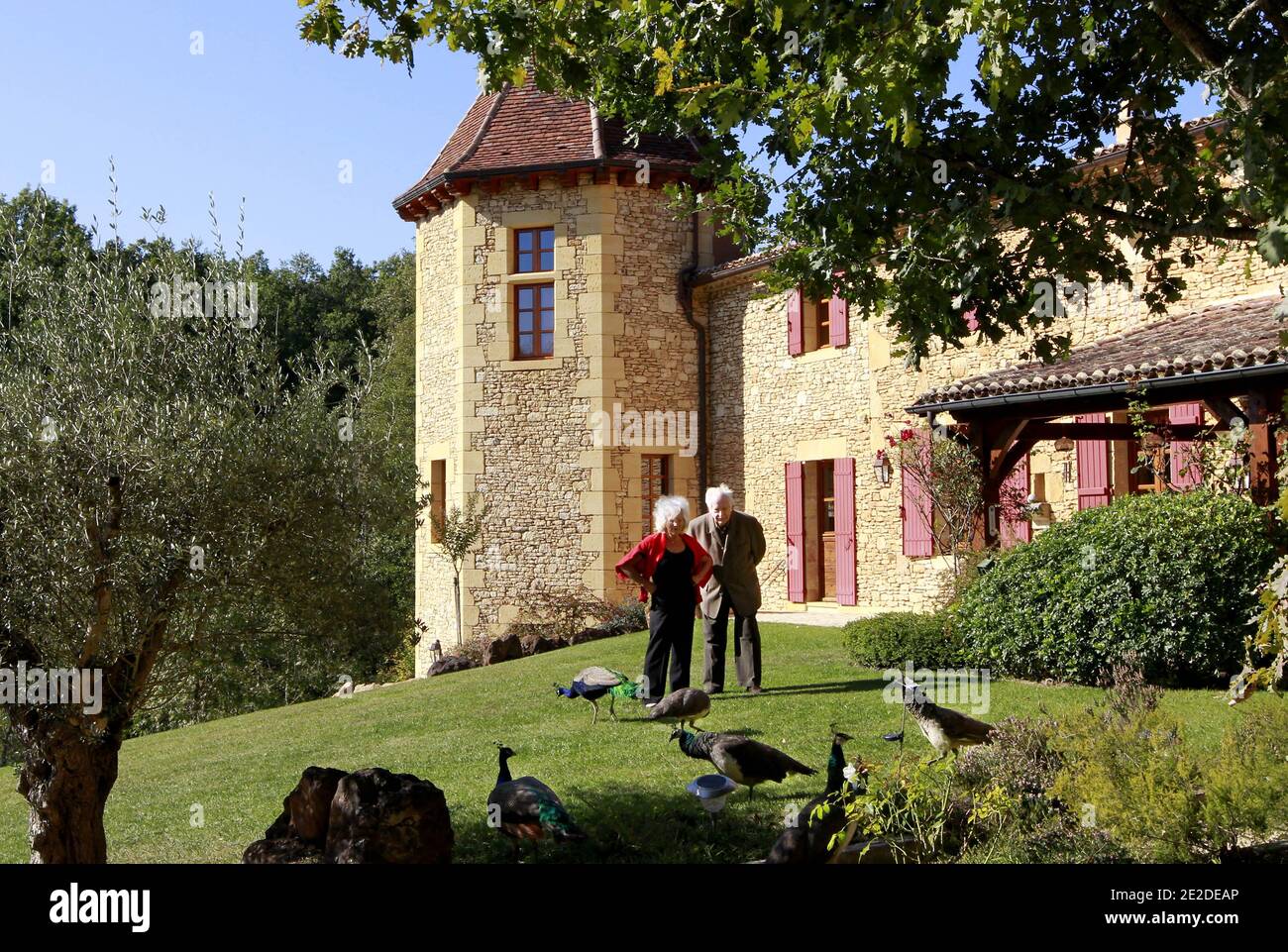 EXCLUSIVE - Pierre Bellemare and his wife Roselyne posing at their home ...