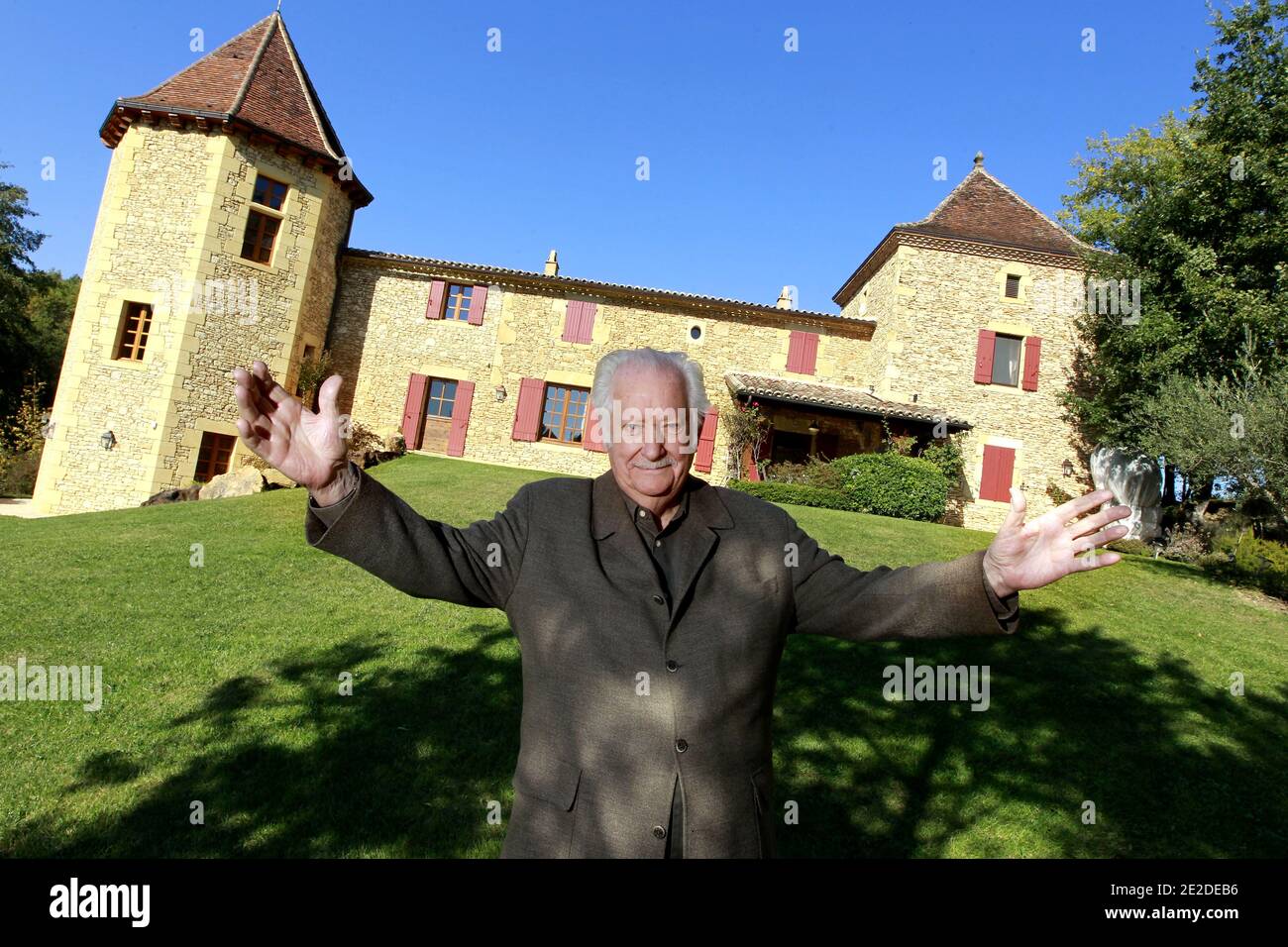 EXCLUSIVE - Pierre Bellemare and his wife Roselyne posing at their home ...