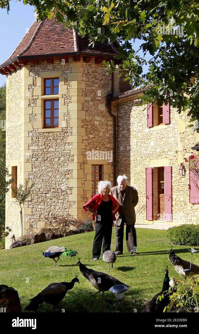 EXCLUSIVE - Pierre Bellemare and his wife Roselyne posing at their home ...