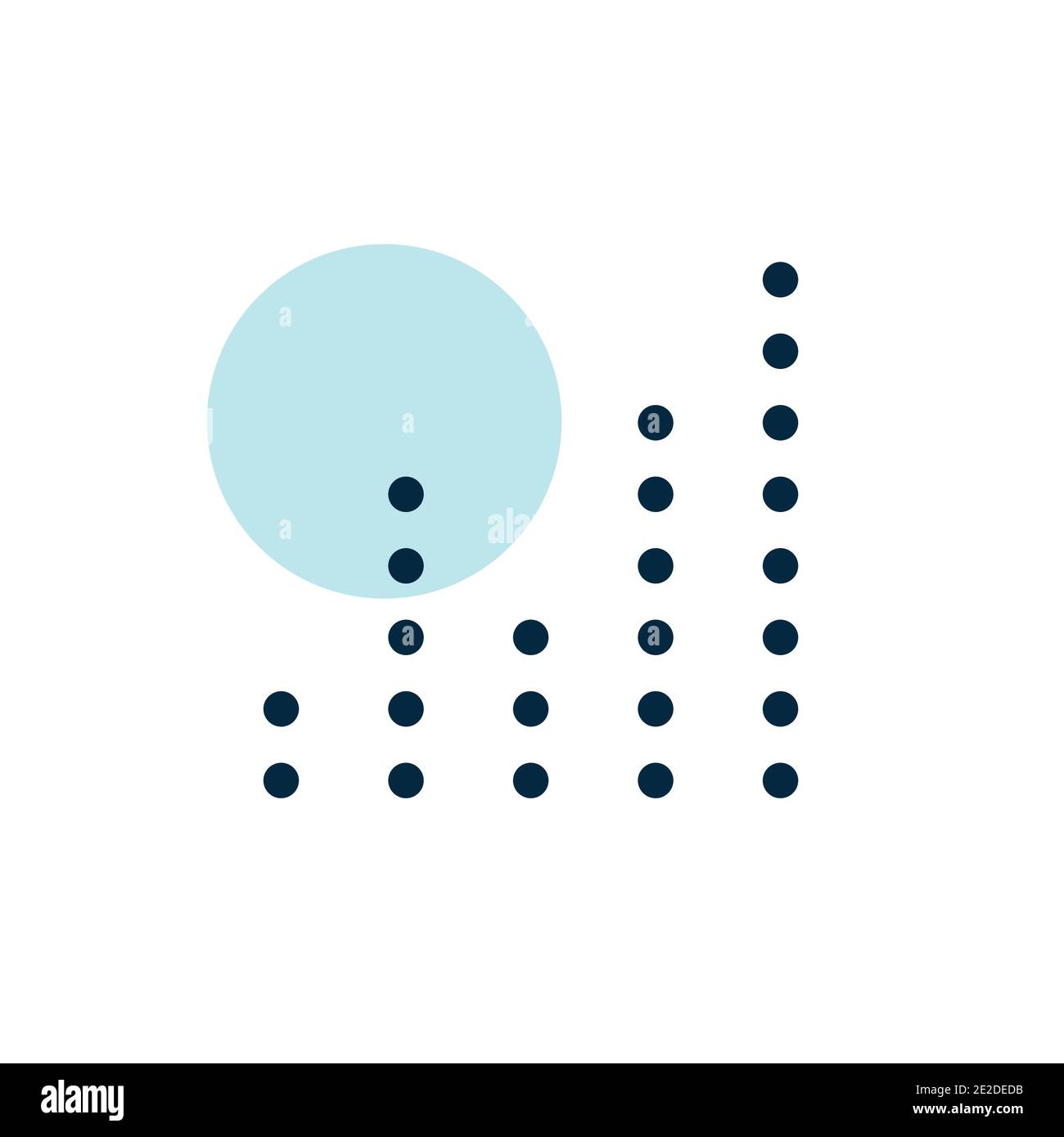 Equalizer, frequency with dots vector icon. Audio signal. Music sign ...